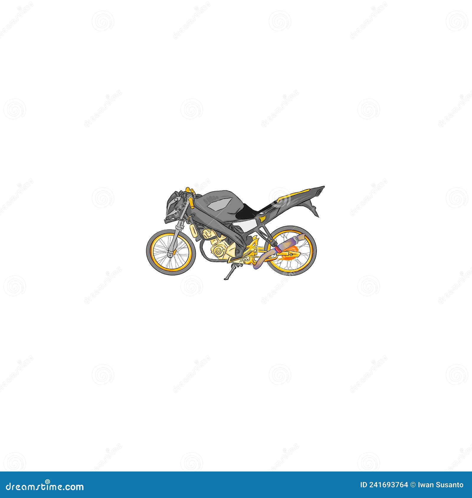 Motorcycle Illustrator Vector Graphic. Stock Vector - Illustration of ...