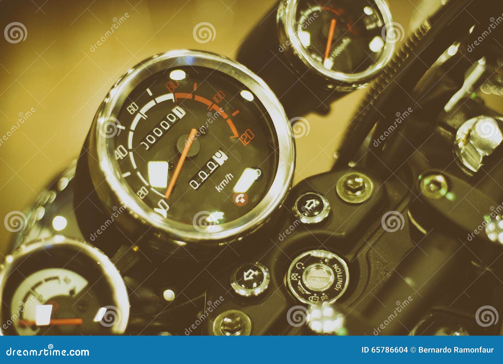 Motorcycle Instrument Panel Stock Photo - Image of speed, instrument ...