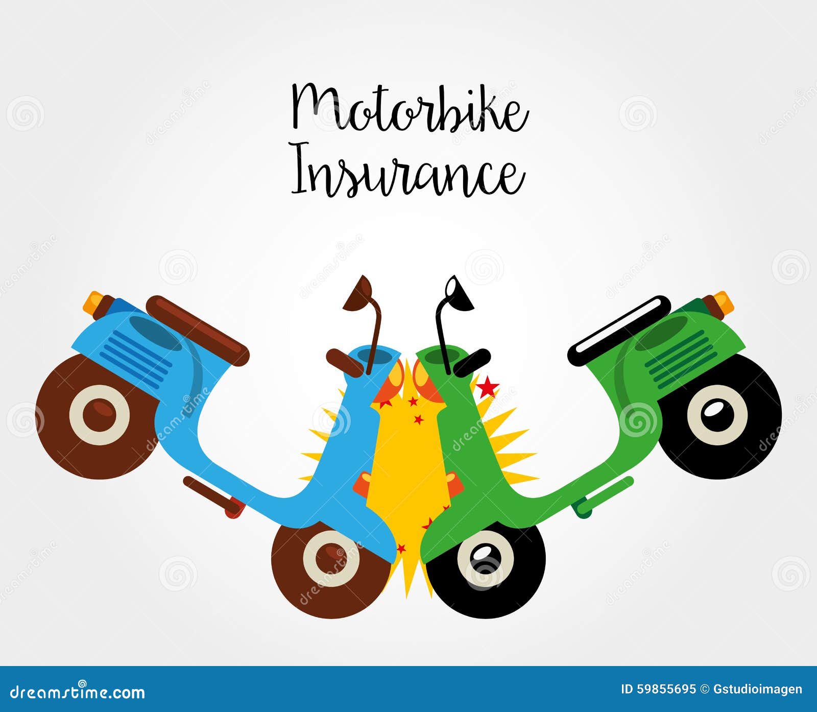 Motorcycle insurance stock vector. Illustration of secure - 59855695