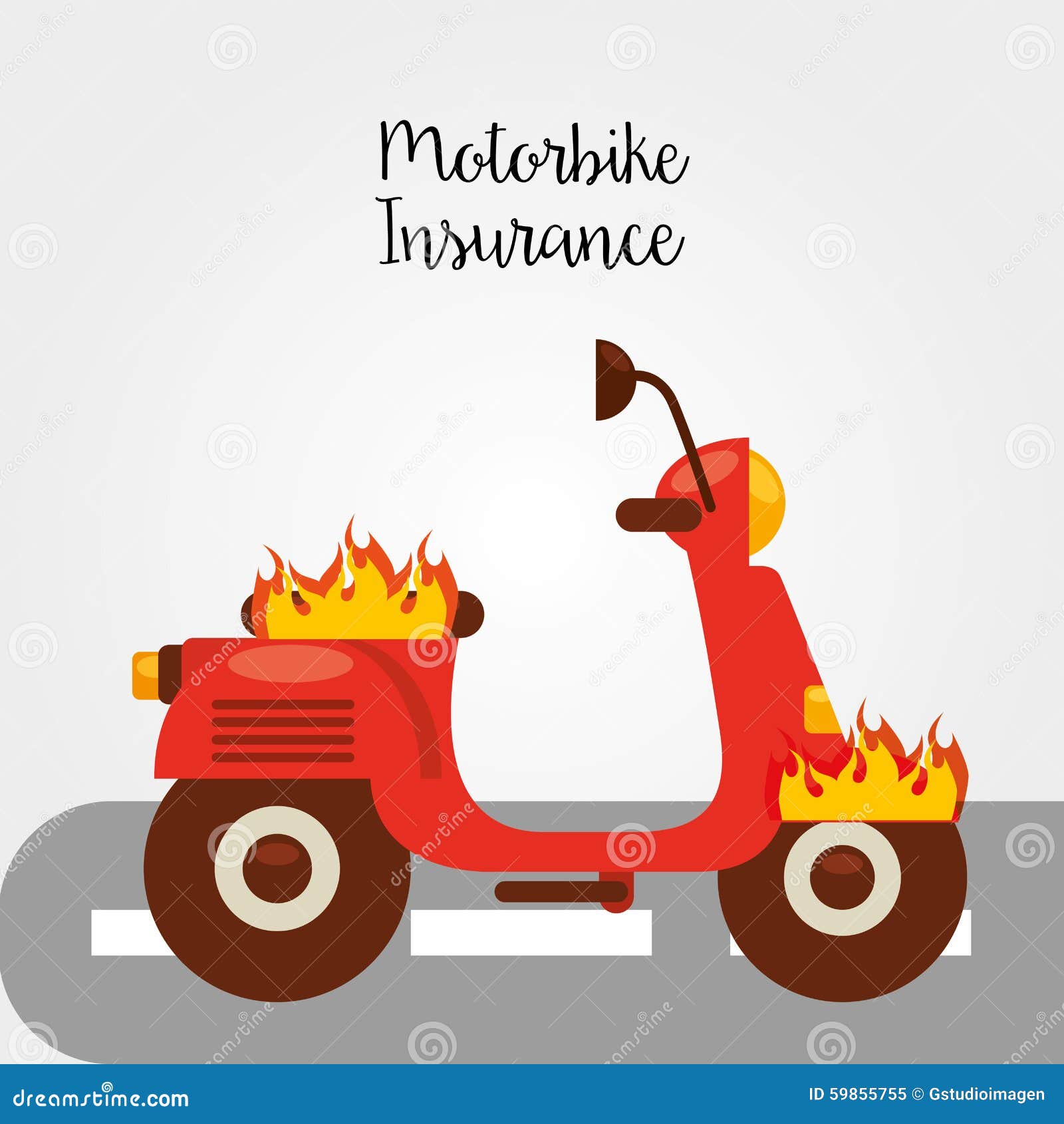 Motorcycle insurance stock vector. Illustration of safe - 59855755