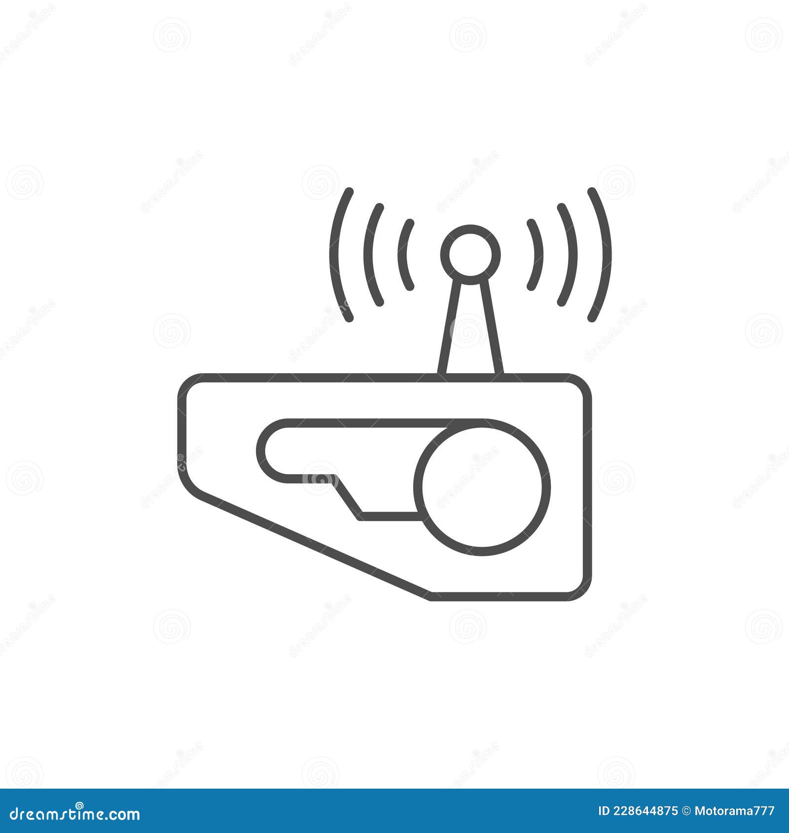 Motorcycle Intercom Line Outline Icon Stock Vector - Illustration of ...