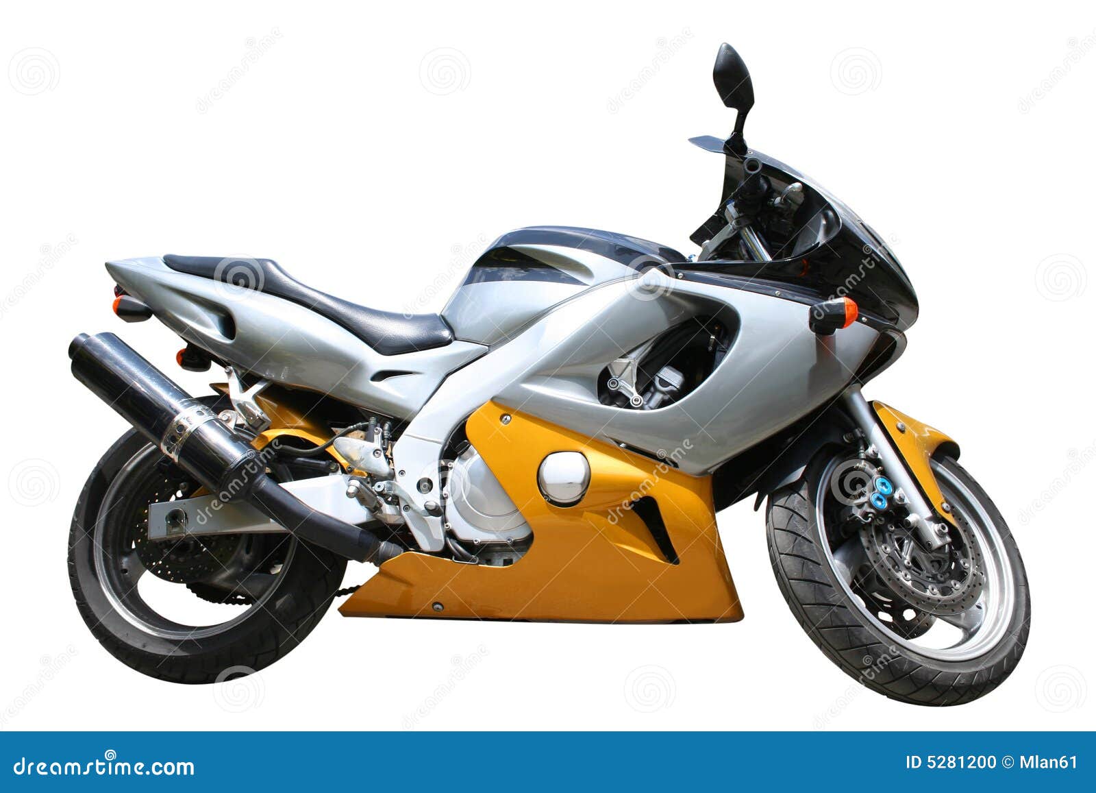 Motorcycle isolated stock photo. Image of powerful, sport - 5281200