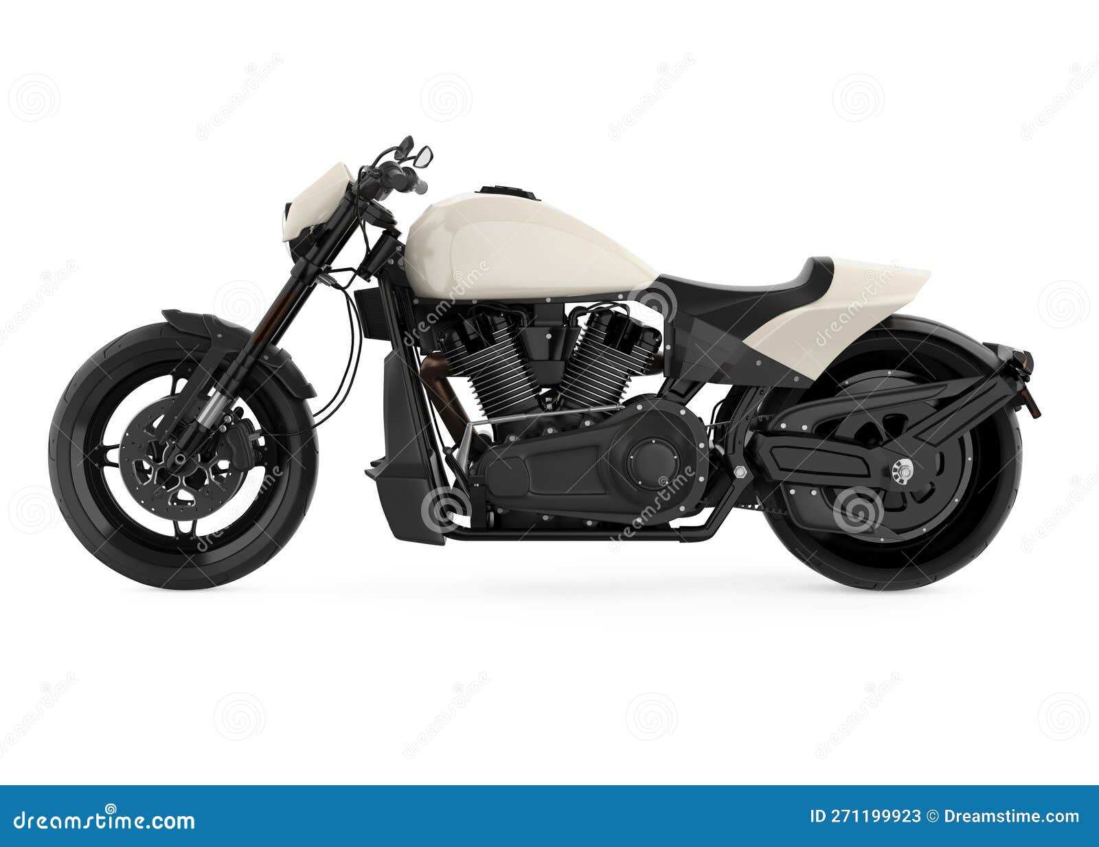 Motorcycle Isolated on White Background Stock Illustration ...