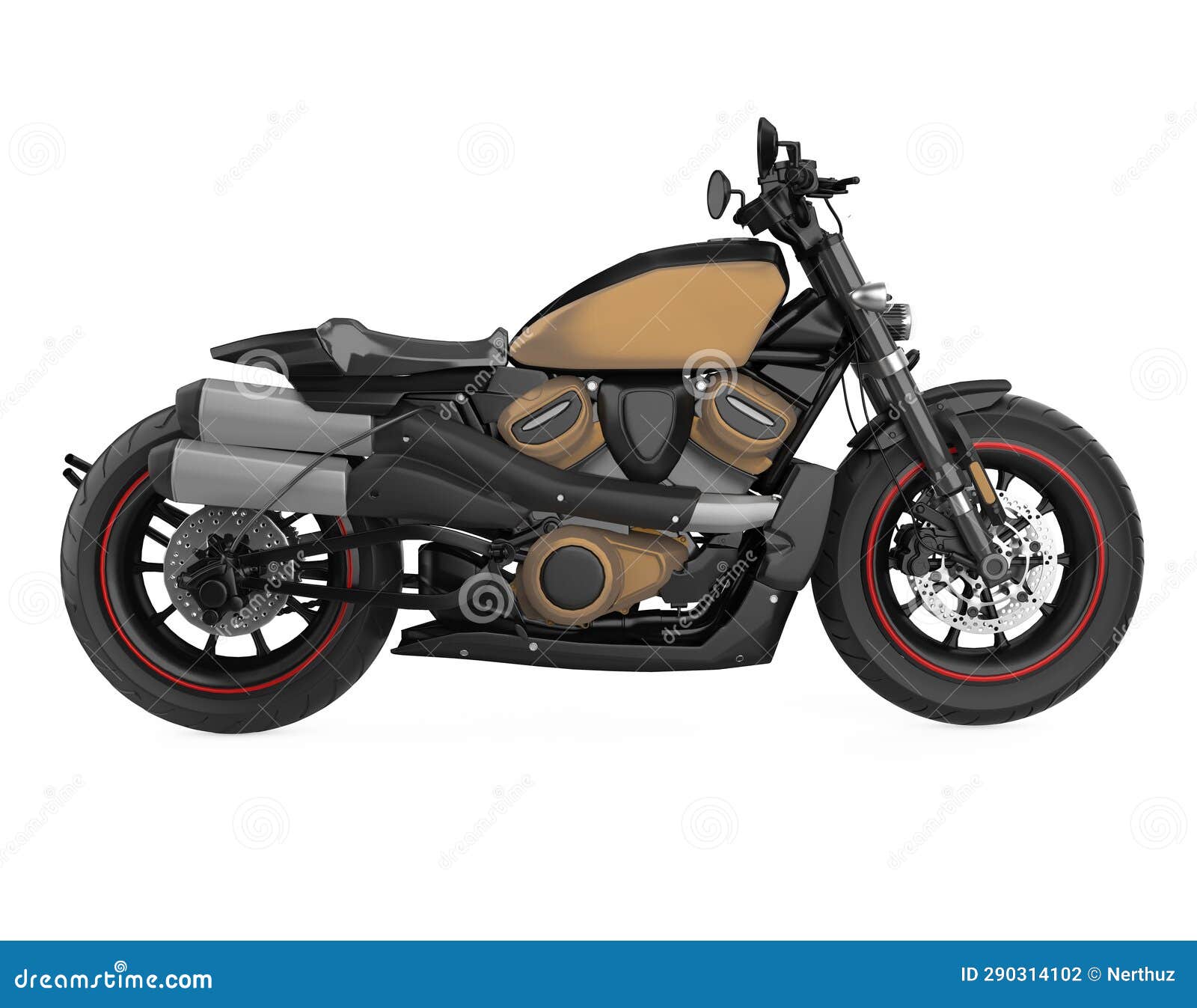 Motorcycle Isolated on White Background Stock Illustration ...