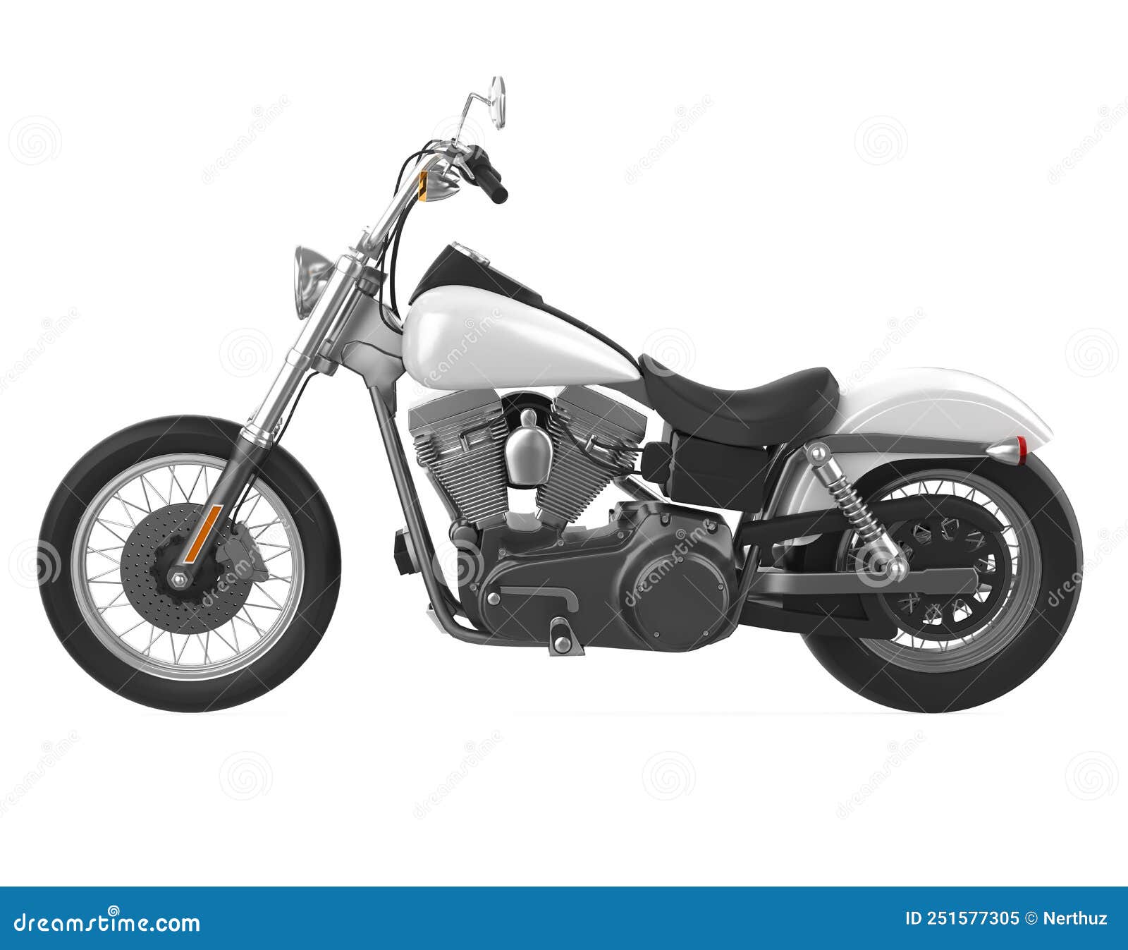 Motorcycle Isolated on White Background Stock Illustration ...