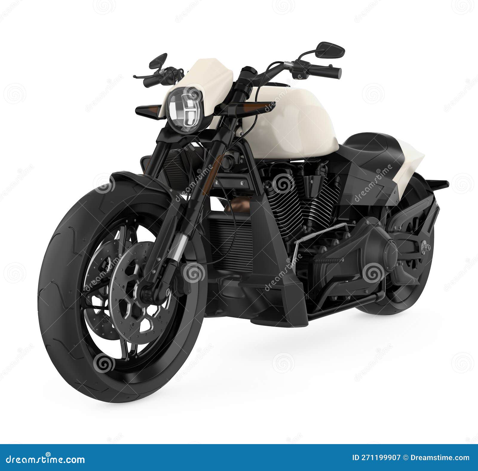 Motorcycle Isolated on White Background Stock Illustration ...