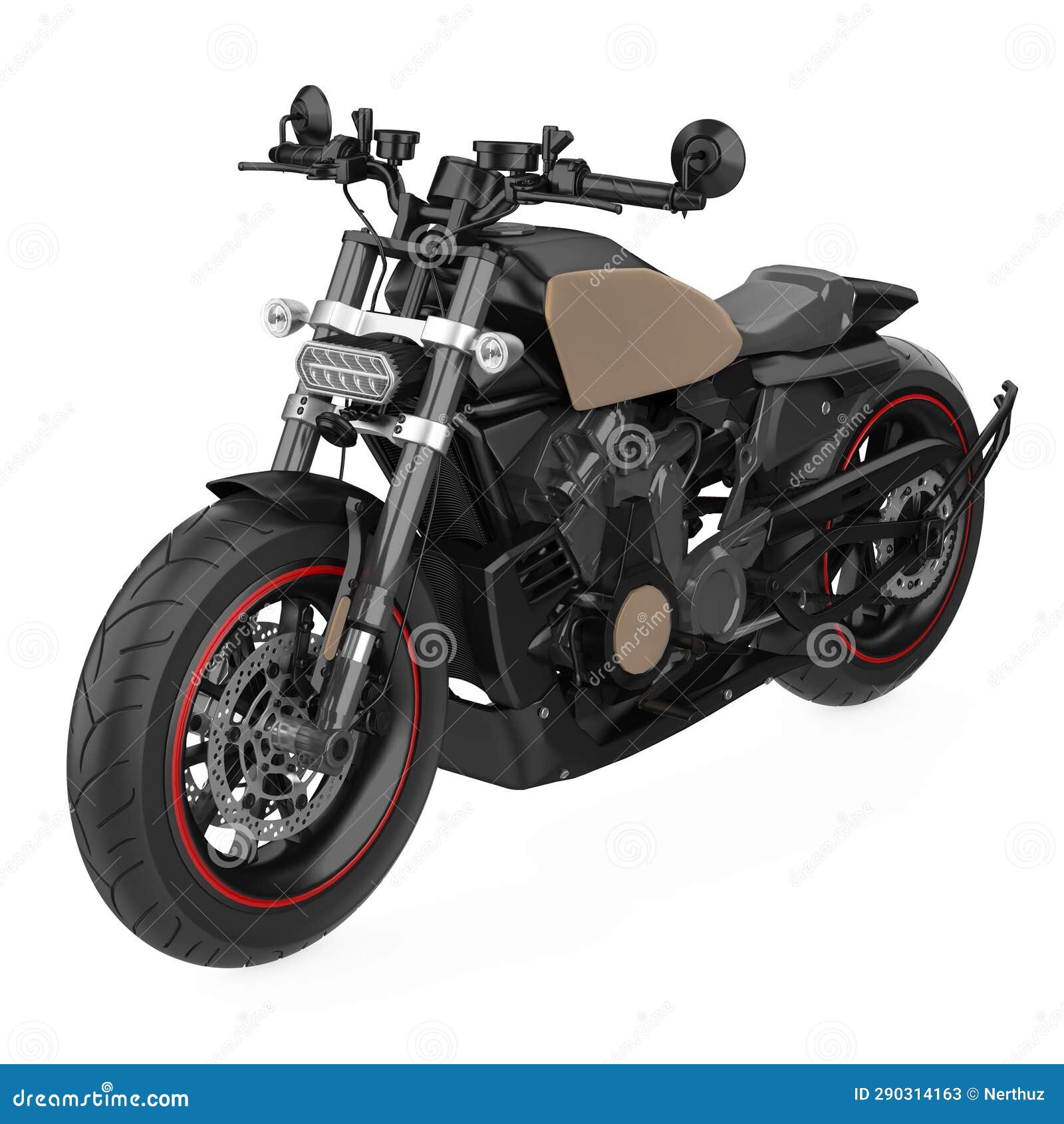 Motorcycle Isolated on White Background Stock Illustration ...