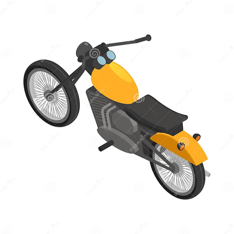 Motorcycle Isometric Icon stock vector. Illustration of clipart - 257946867