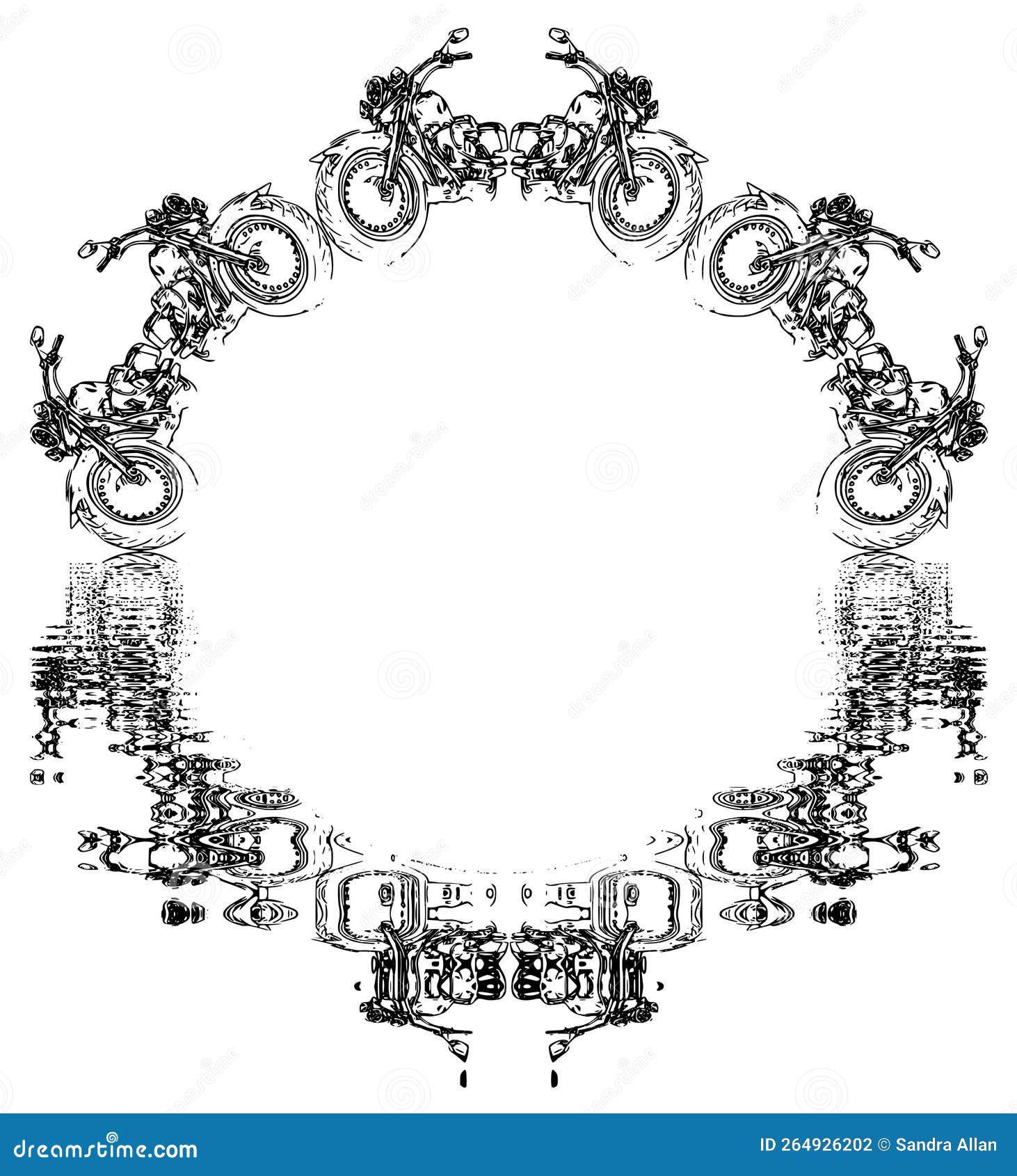 Motorcycle Kaleidoscope Frame Ring Stock Illustration - Illustration of ...