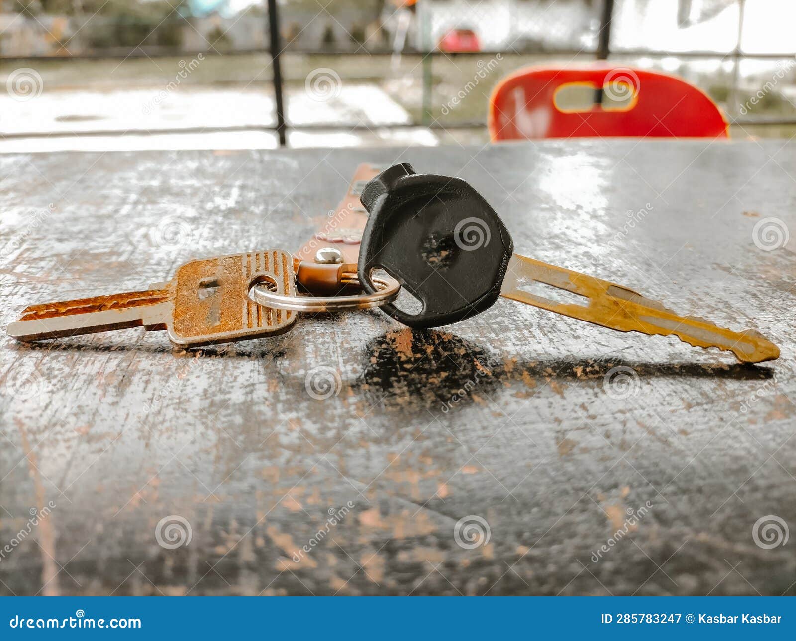 Motorcycle Keys Lay Flat on the Table Stock Image - Image of lock ...