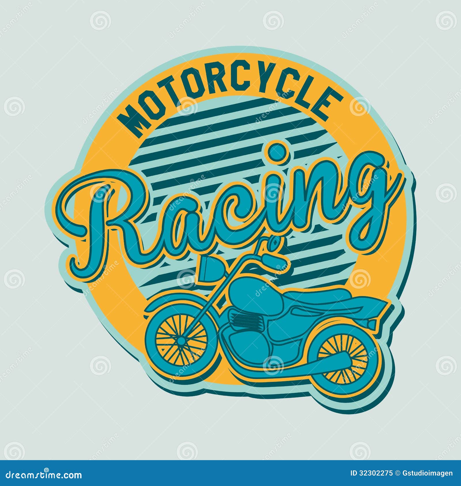 Motorcycle label stock vector. Illustration of label - 32302275