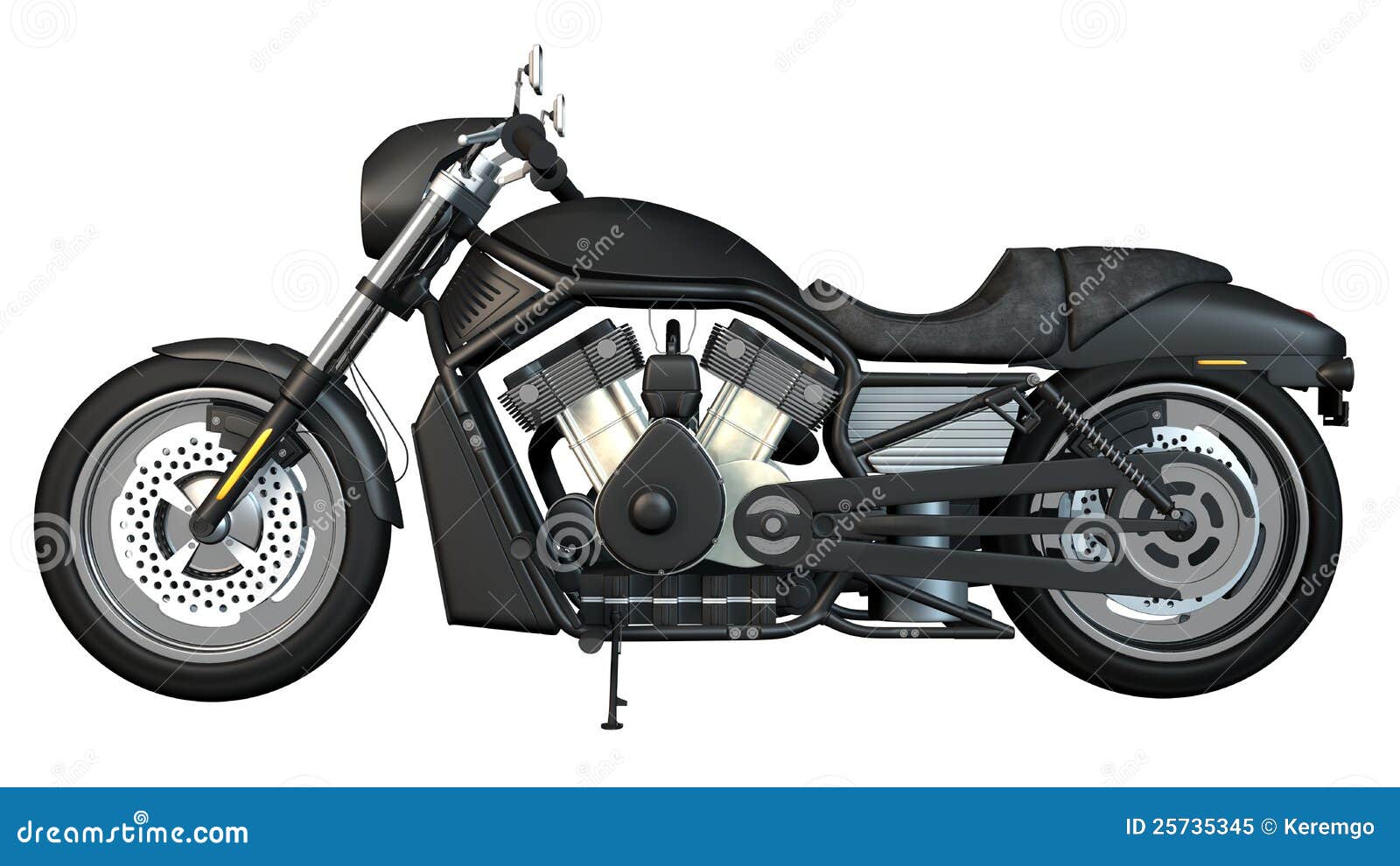 Motorcycle Left Side stock illustration. Illustration of motorbike ...