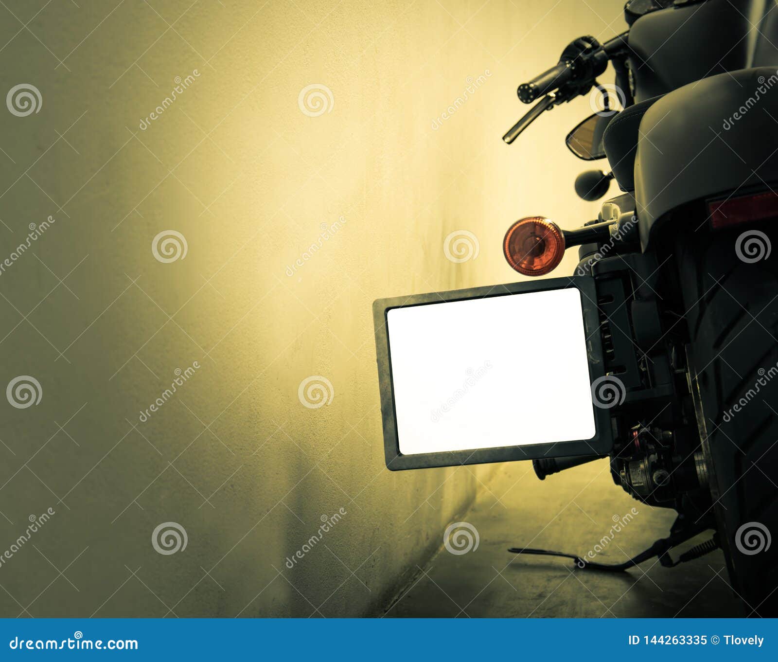 Motorcycle License Plate stock image. Image of empty - 144263335