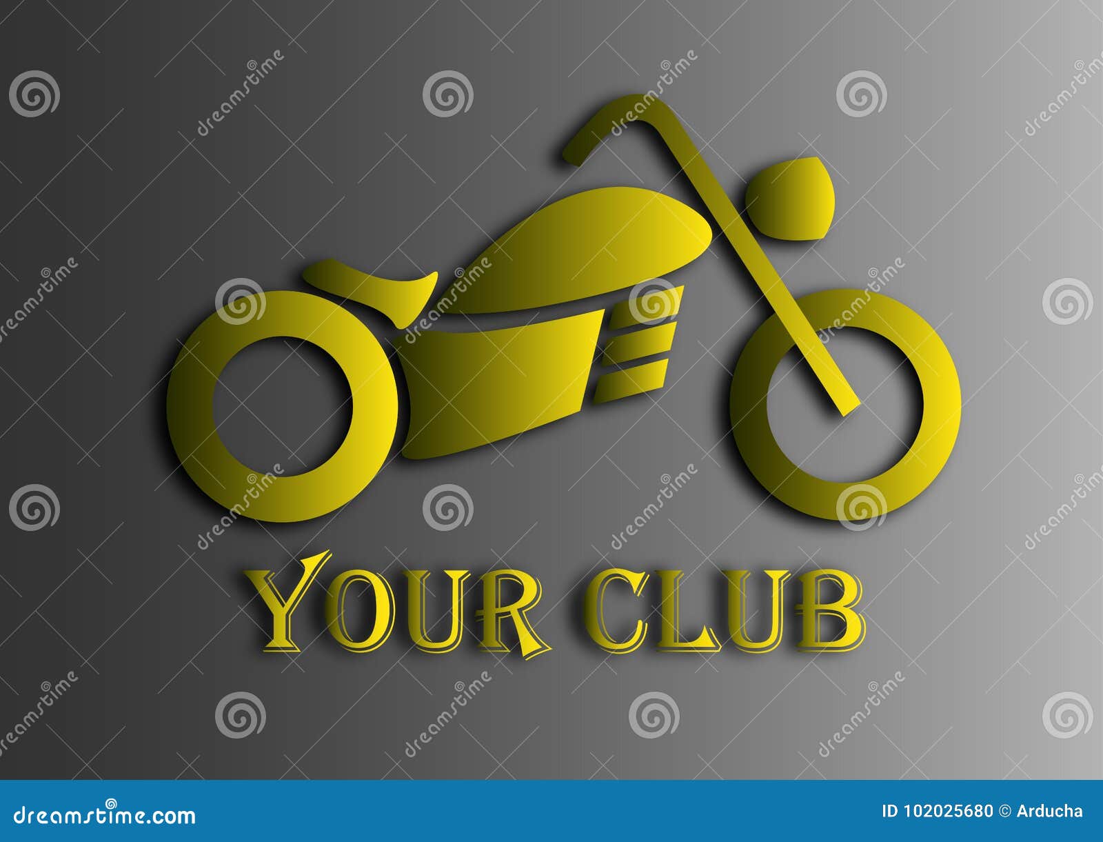 Motorcycle stock vector. Illustration of golden, bike - 102025680