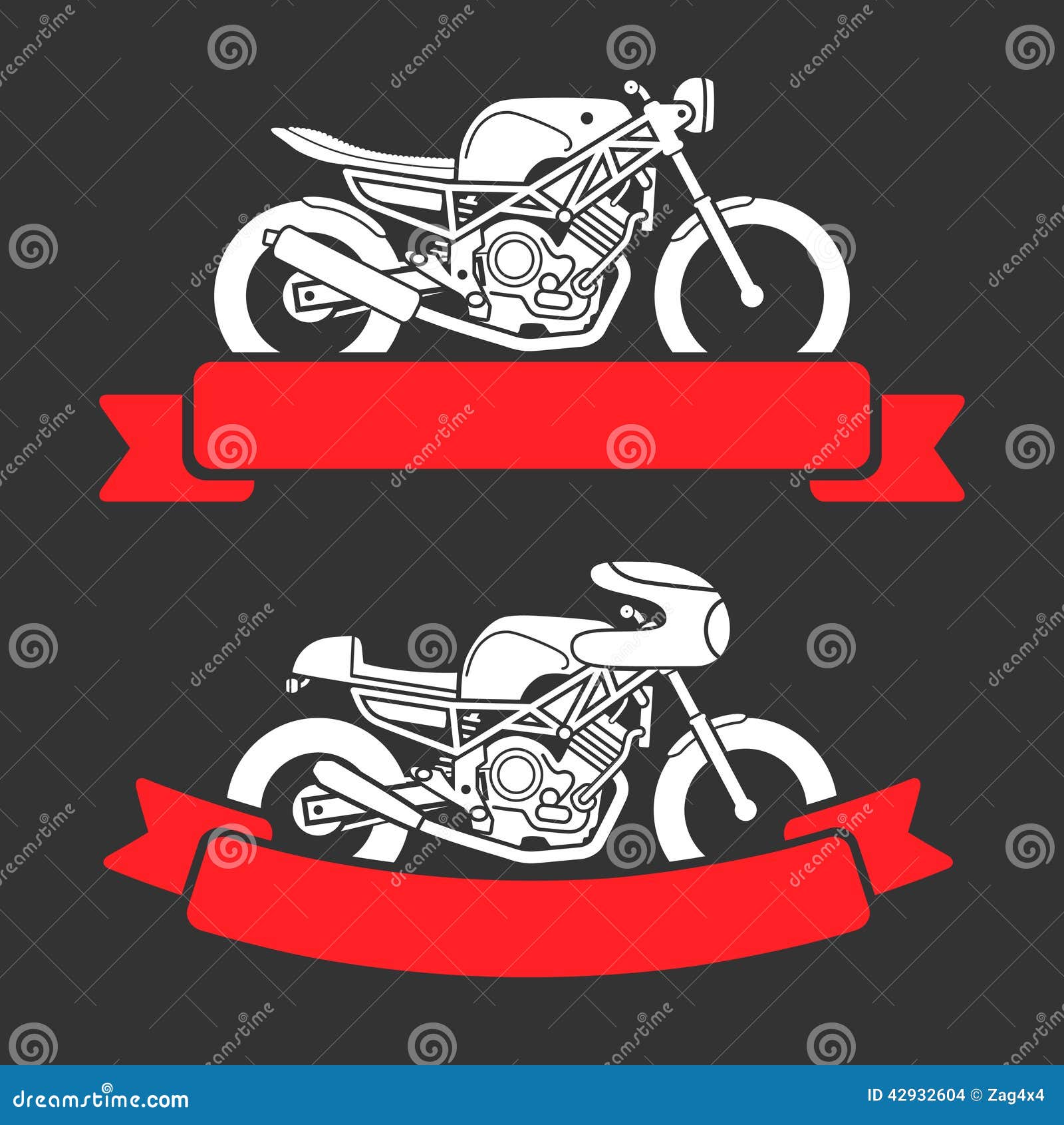 Motorcycle logo set stock illustration. Illustration of motor - 42932604