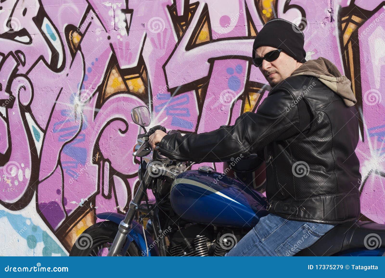 Motorcycle Man stock image. Image of jacket, ride, motorcycle - 17375279