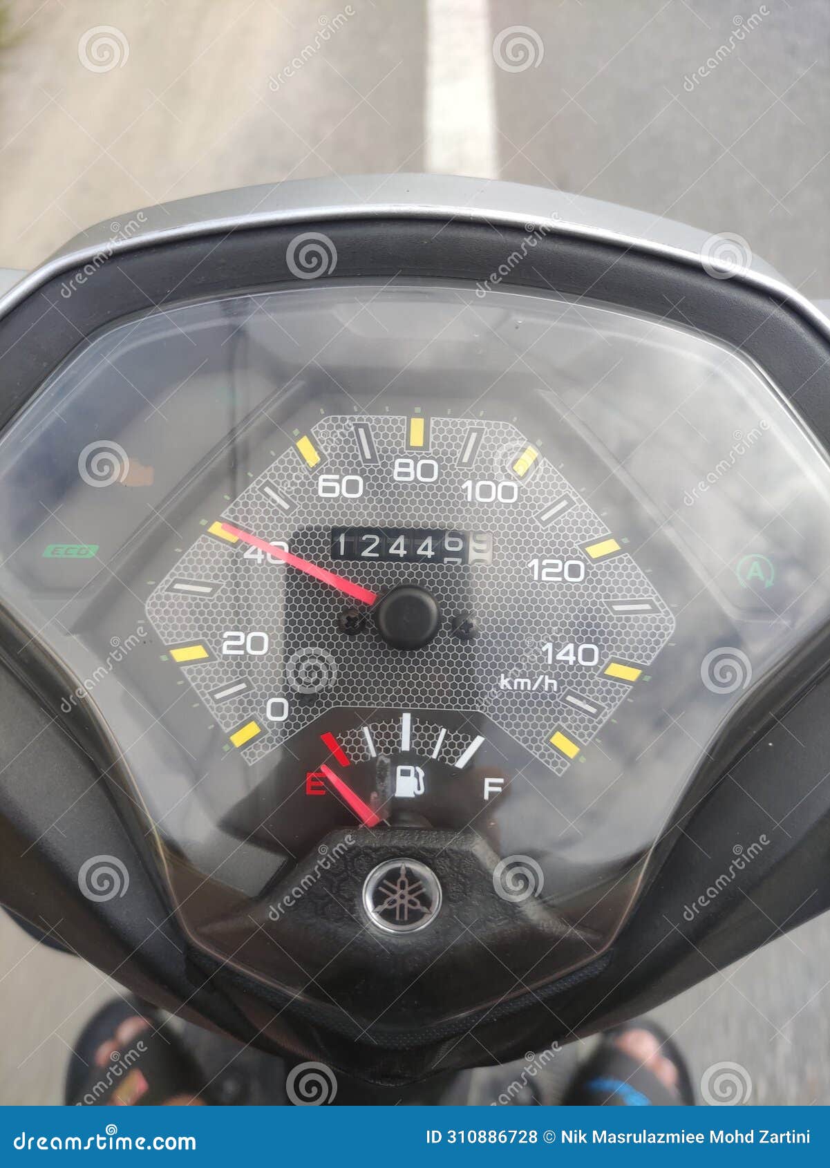 Motorcycle Meter Shows Empty Oil Level Stock Photo - Image of empty ...