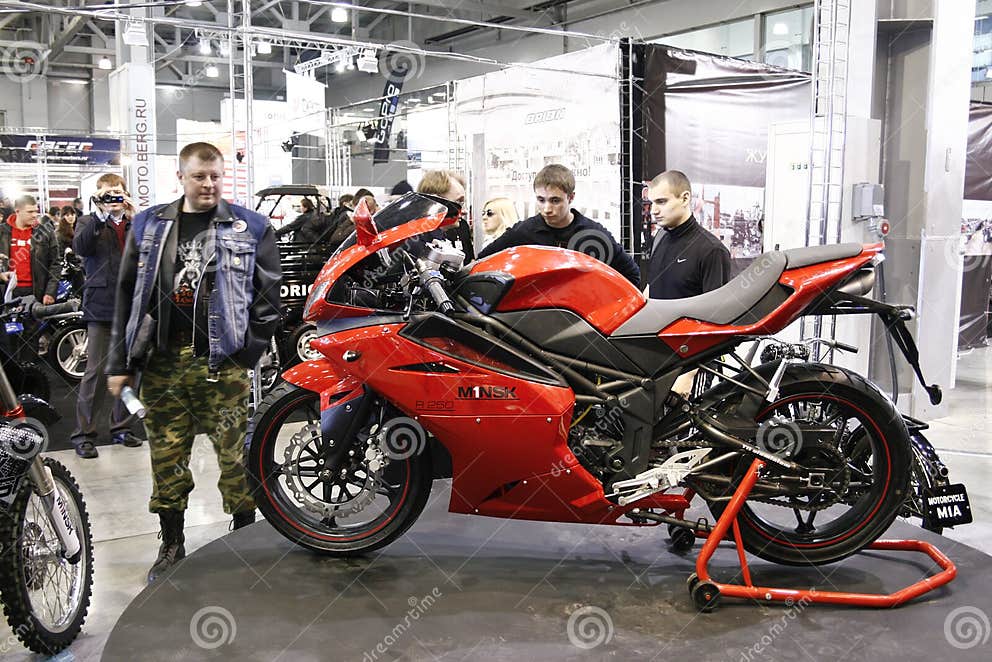 Motorcycle Minsk R250 editorial stock photo. Image of race - 20410233