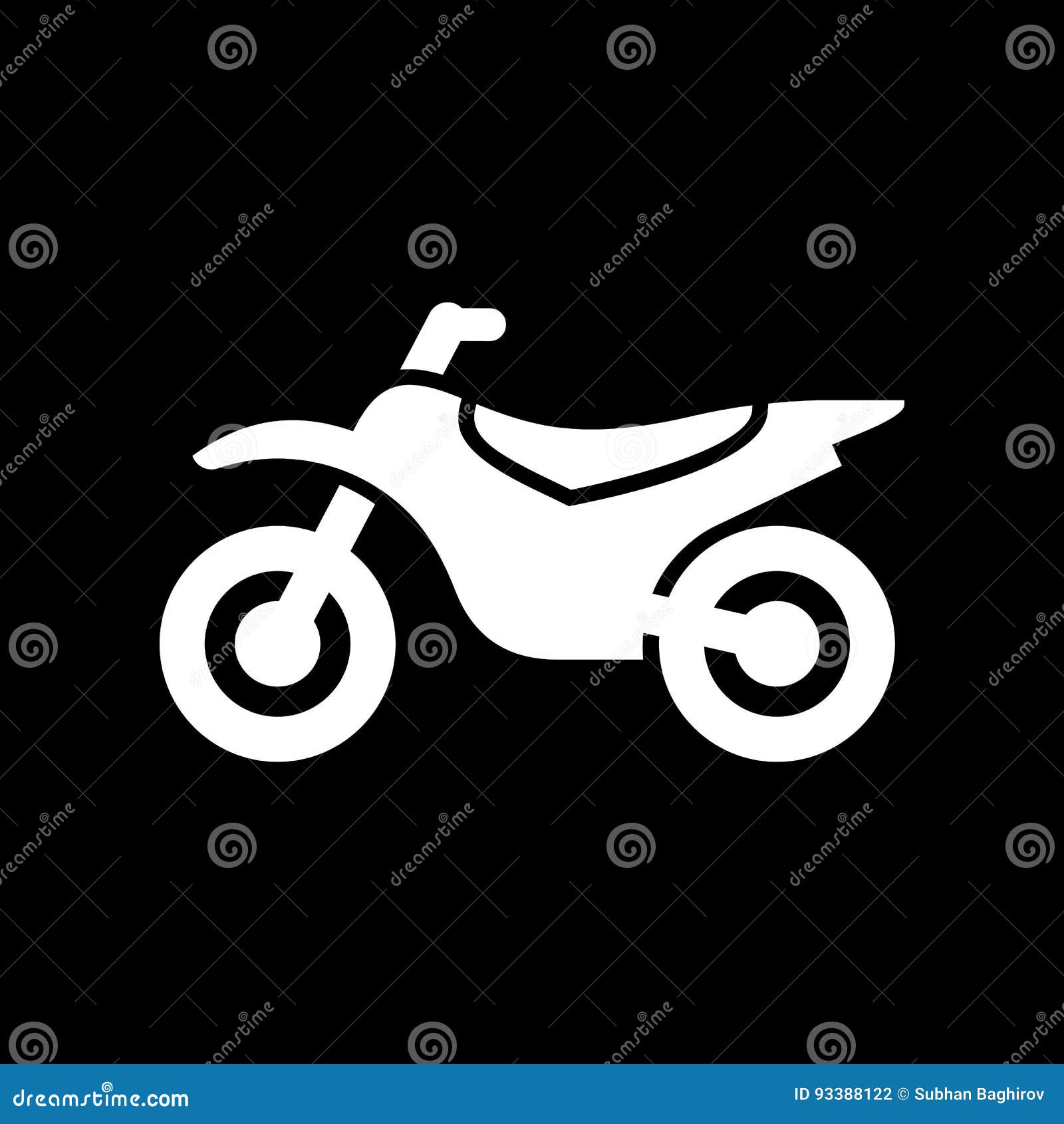 Motorcycle, Motorbike Icon Simple Flat Vector Illustration Stock Vector ...