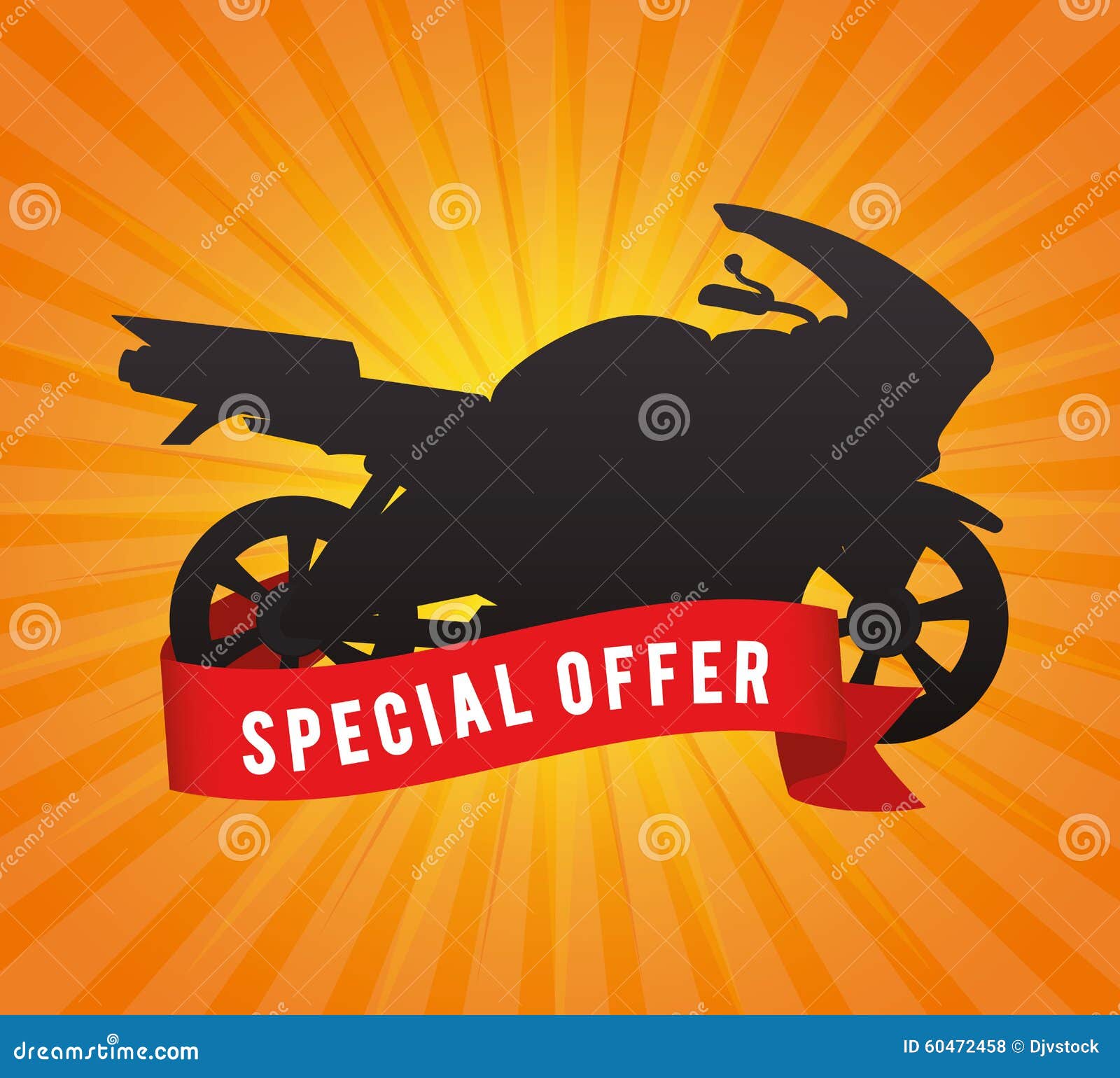 Motorcycle offer stock vector. Illustration of sign, power - 60472458