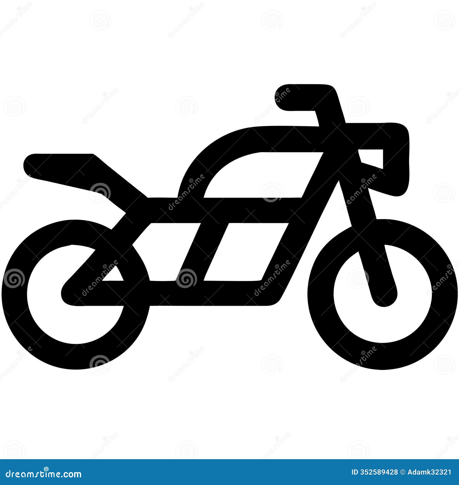 Motorcycle Outline Vector Symbol for Logo and Design Projects Stock ...