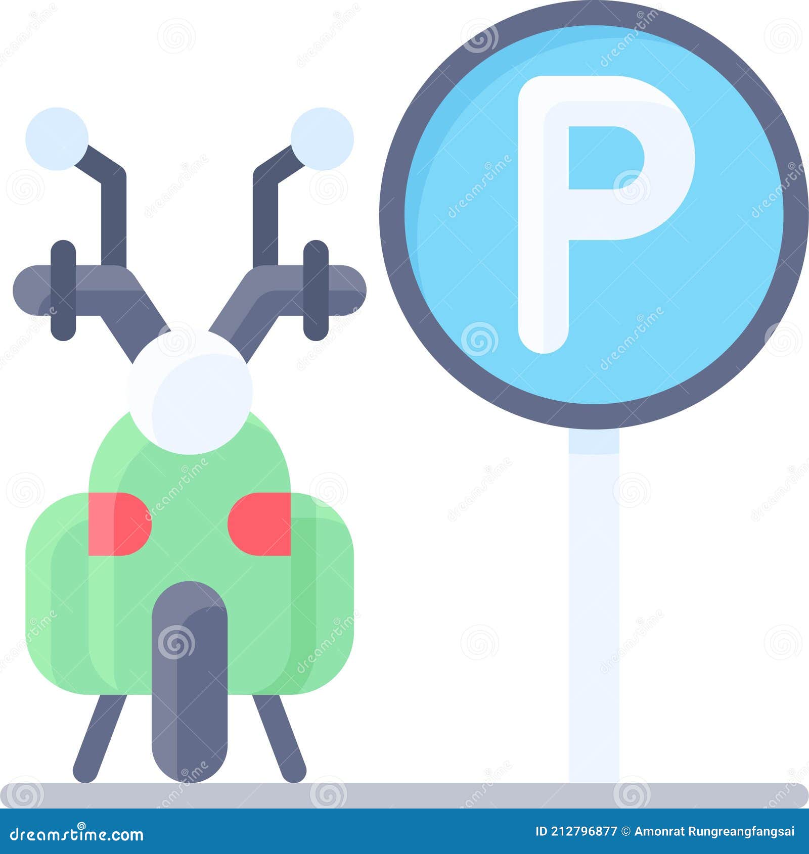 Motorcycle Parking Sign Icon, Parking Lot Related Vector Stock Vector ...