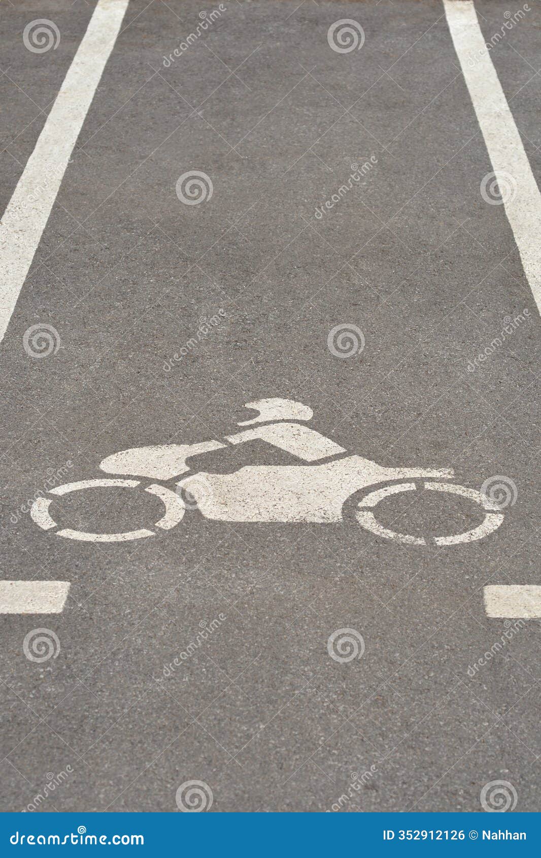 Motorcycle Parking Area Securing Rail Sign On White Wall Stock ...