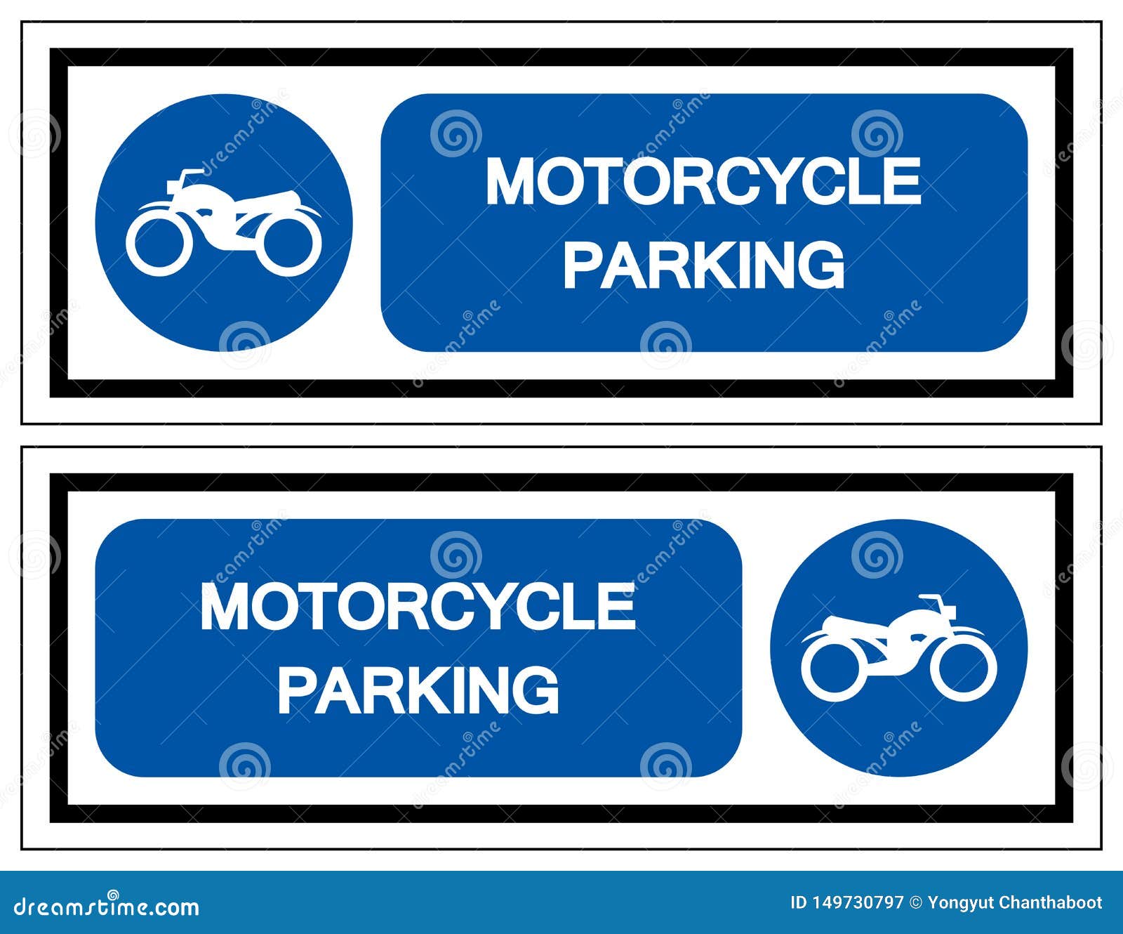 Motorcycle Parking Symbol Sign, Vector Illustration, Isolate on White ... Motorcycle Parking Symbol Sign, Vector Illustration, Isolate on White ...
