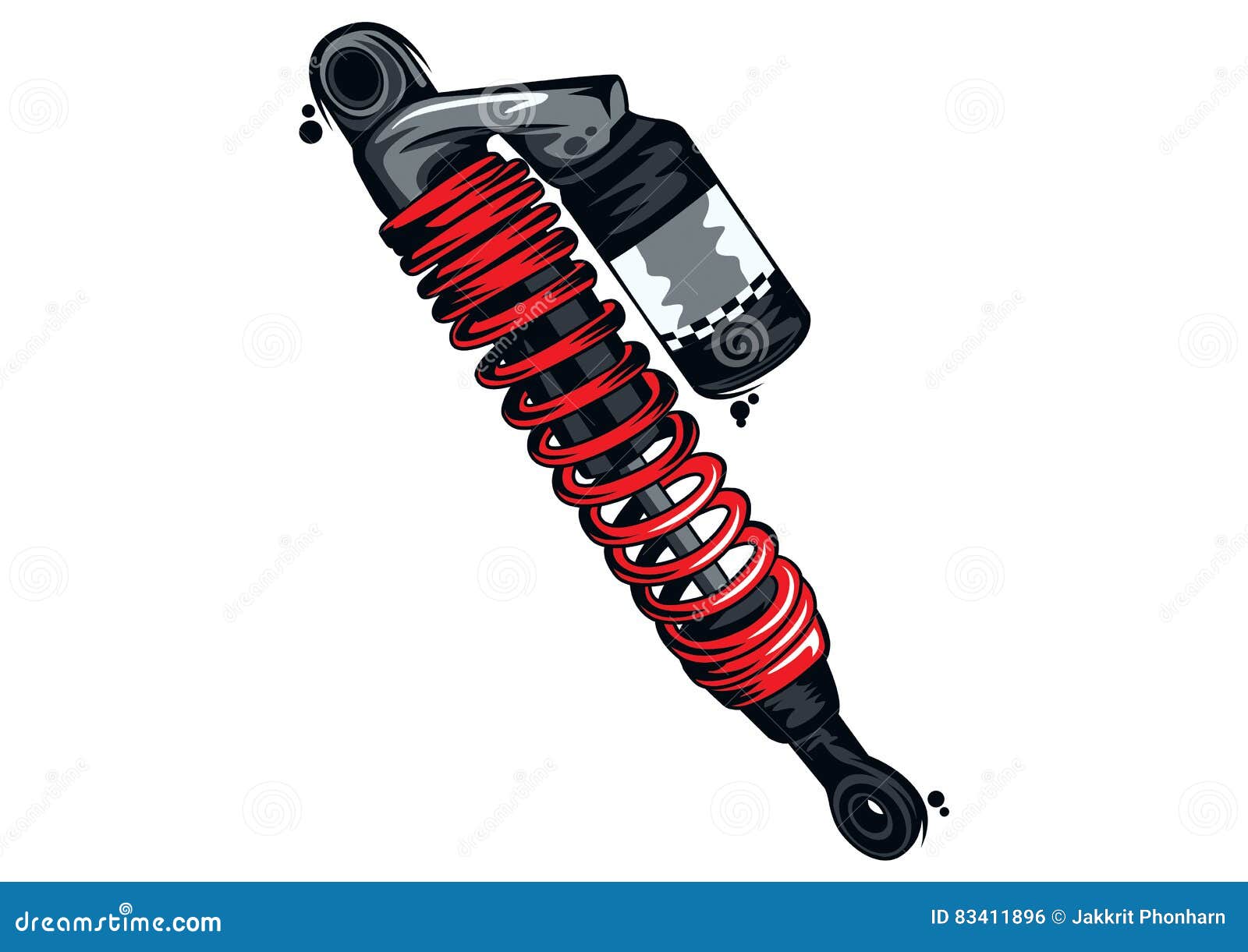 Motorcycle Part Shock Absorbers 02 Stock Vector - Illustration of parts ...