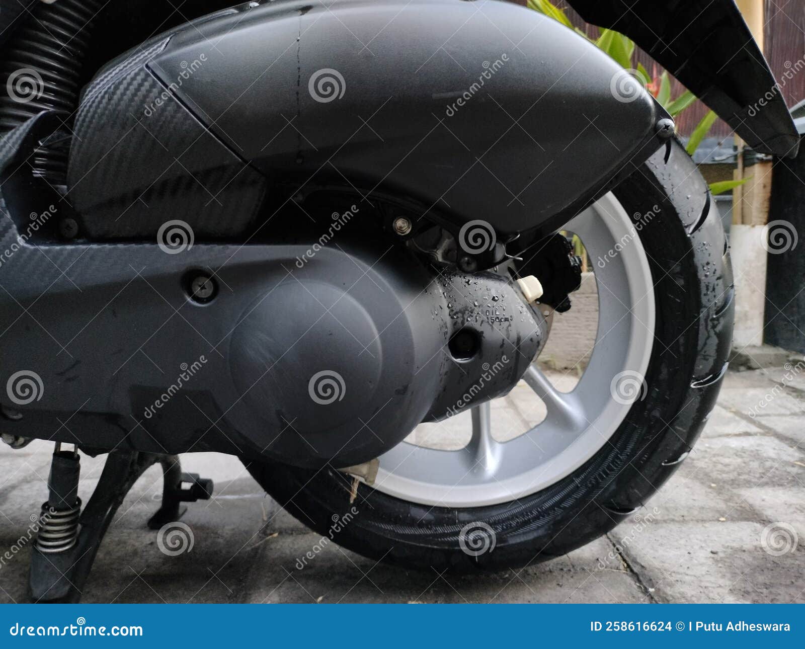 Automatic Motorcycle Rear Tire Stock Photo - Image of trouble, driver ...