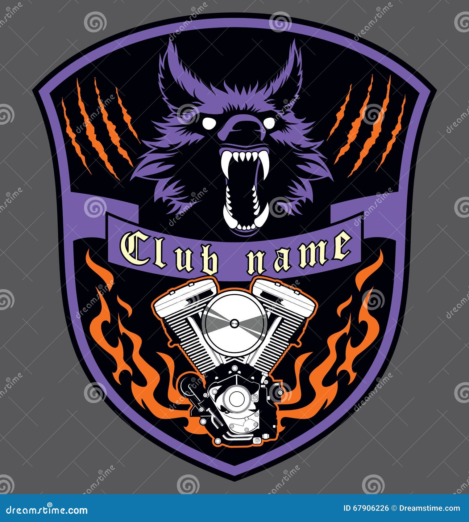 Motorcycle patch stock vector. Illustration of decals - 67906226