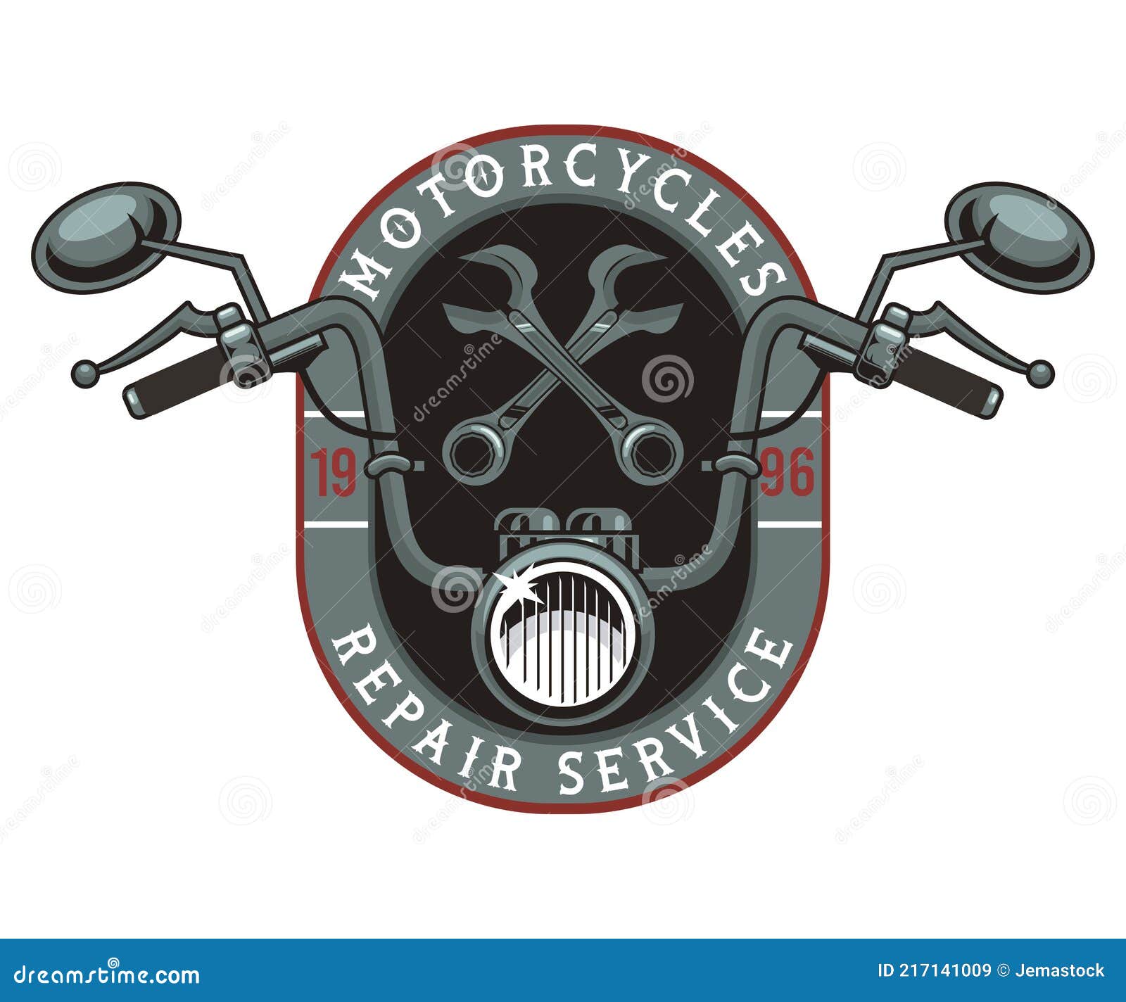 Motorcycle and tools stock vector. Illustration of style - 217141009