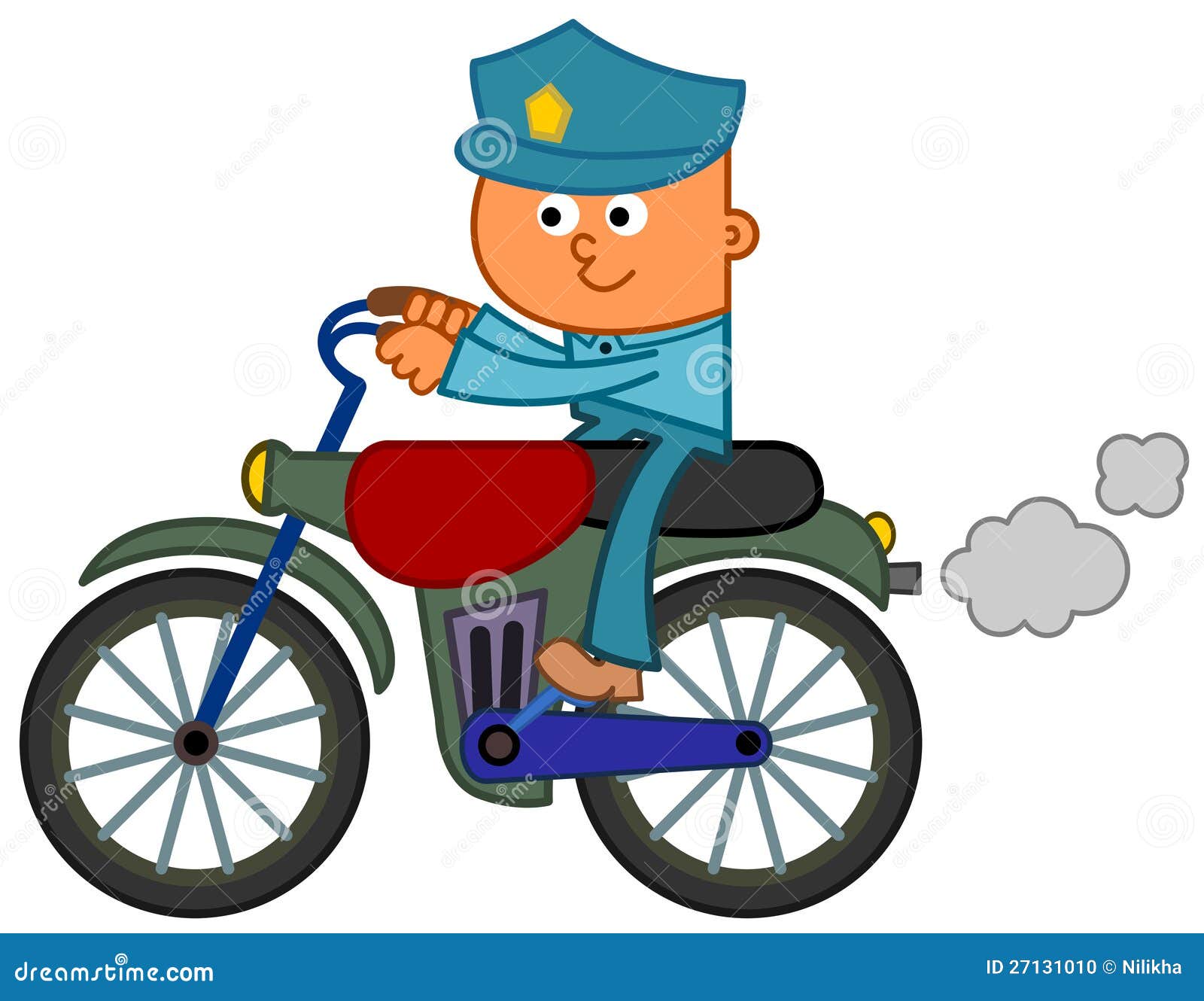Motorcycle policeman stock illustration. Illustration of profession ...