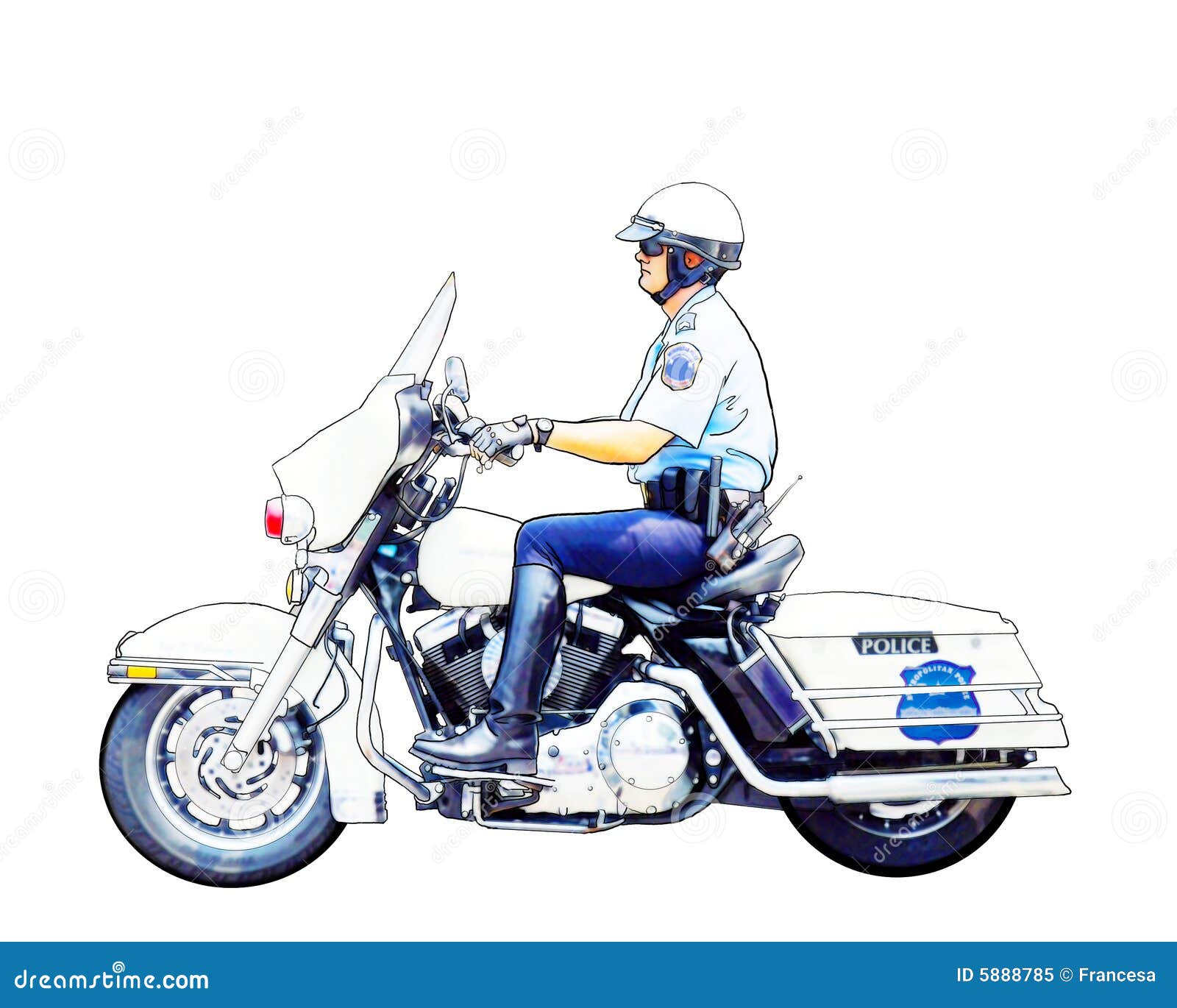 Motorcycle Policeman stock illustration. Illustration of policeman ...
