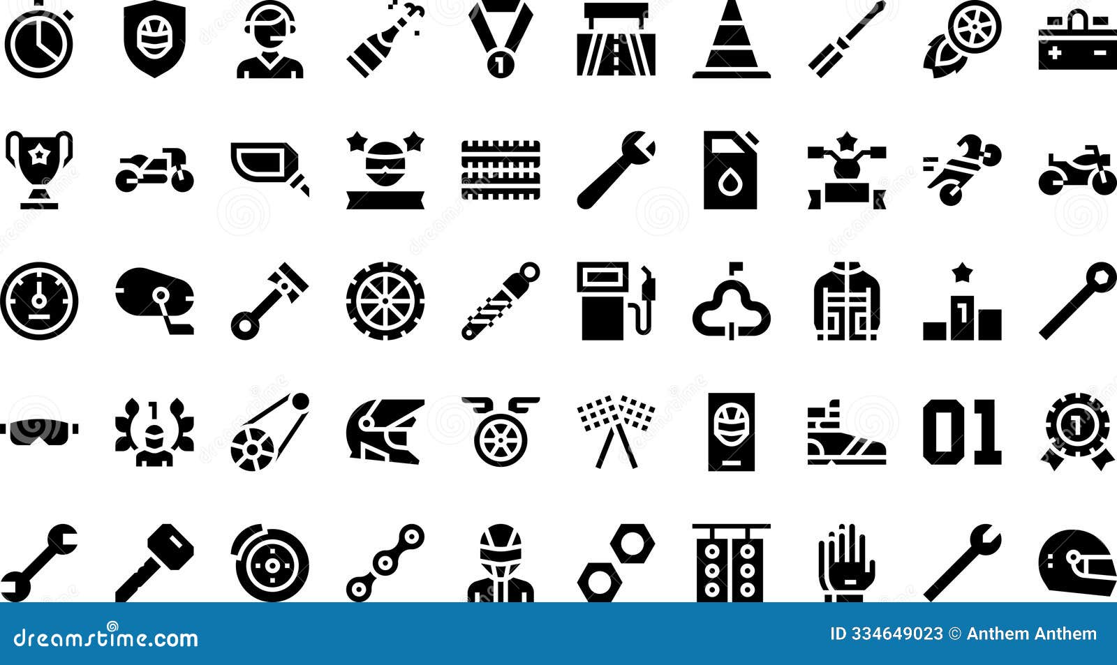Motorcycle Race Icons High-Quality Vector Icons Collection with ...
