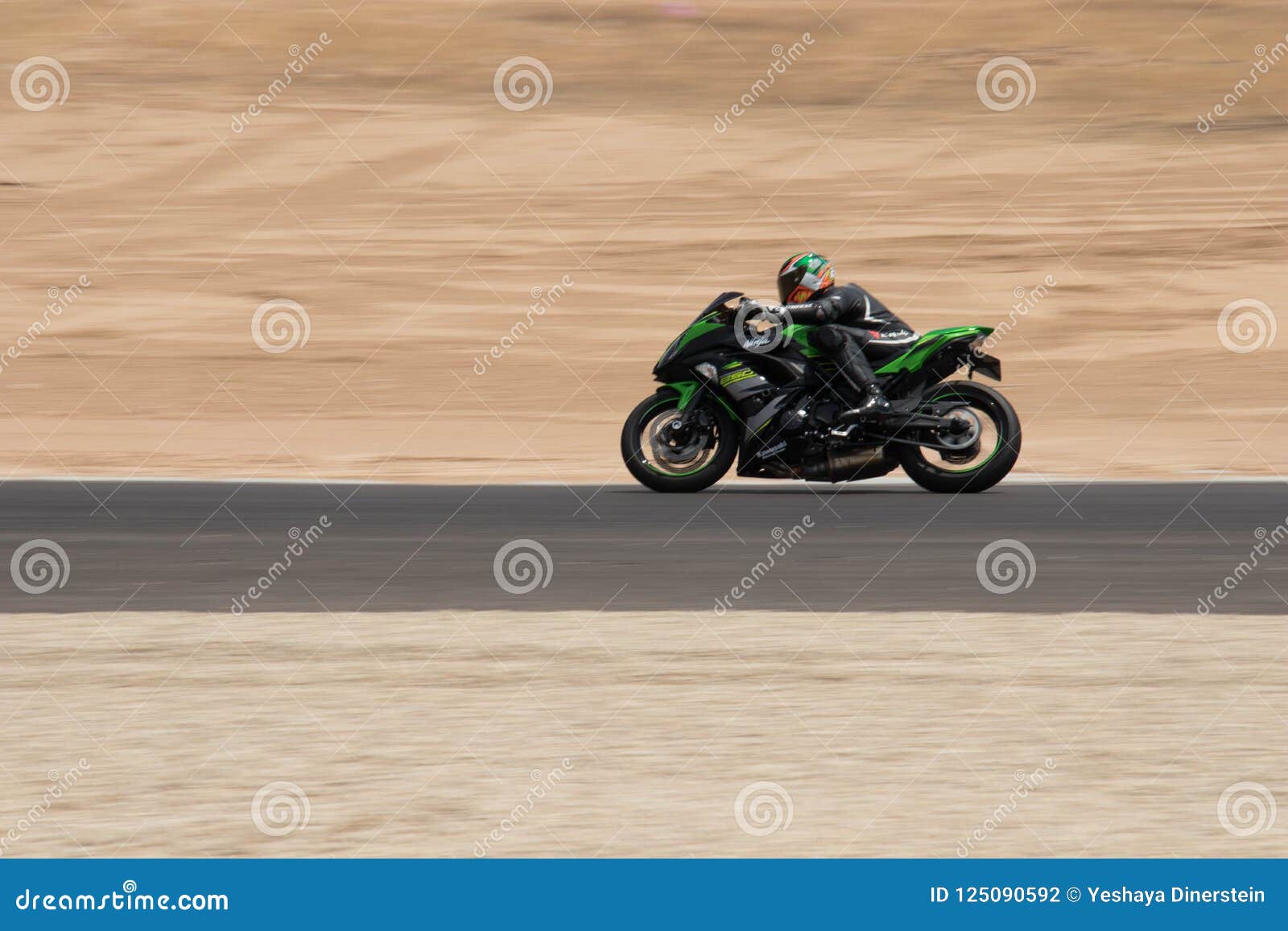 Motorcycle on a Race Track on a Training Day B.b Editorial Photography ...