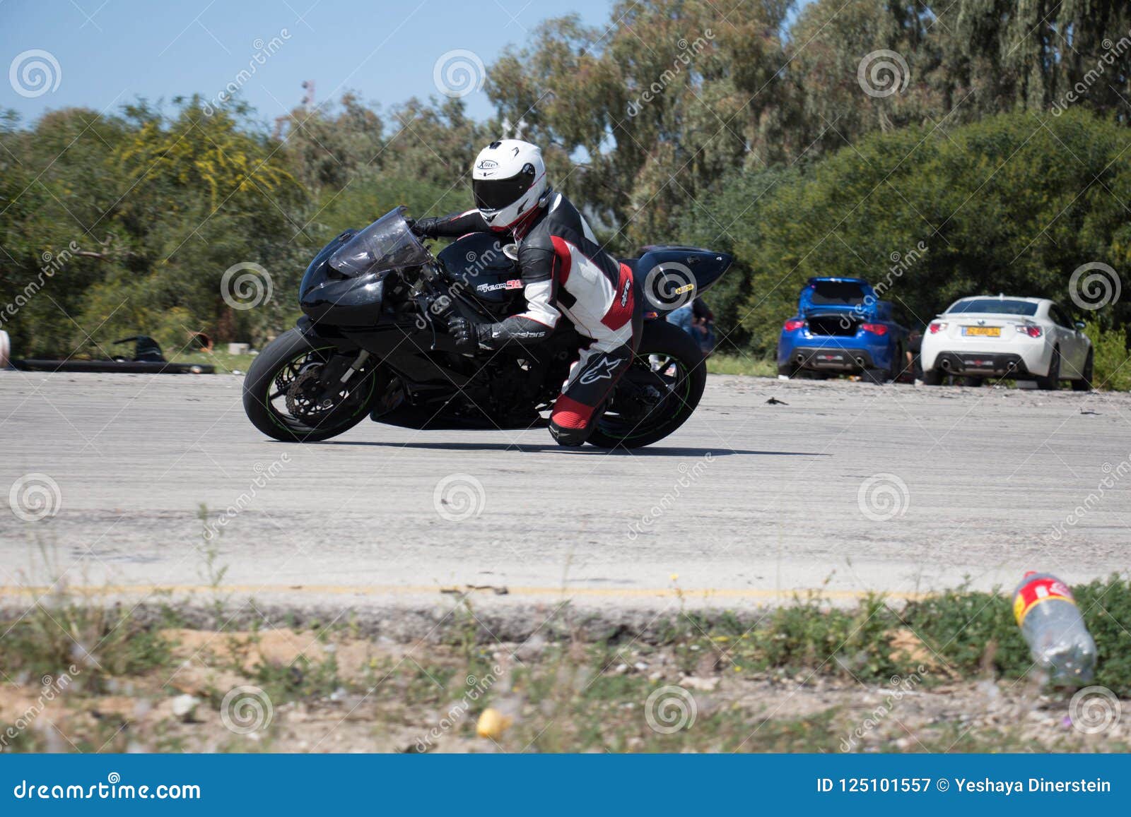 Motorcycle on a Race Track on a Training Day B.b Editorial Photography ...