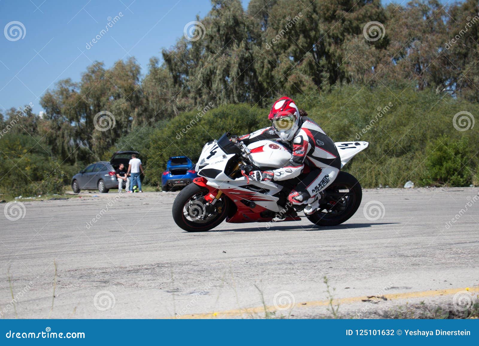 Motorcycle on a Race Track on a Training Day B.b Editorial Photography ...