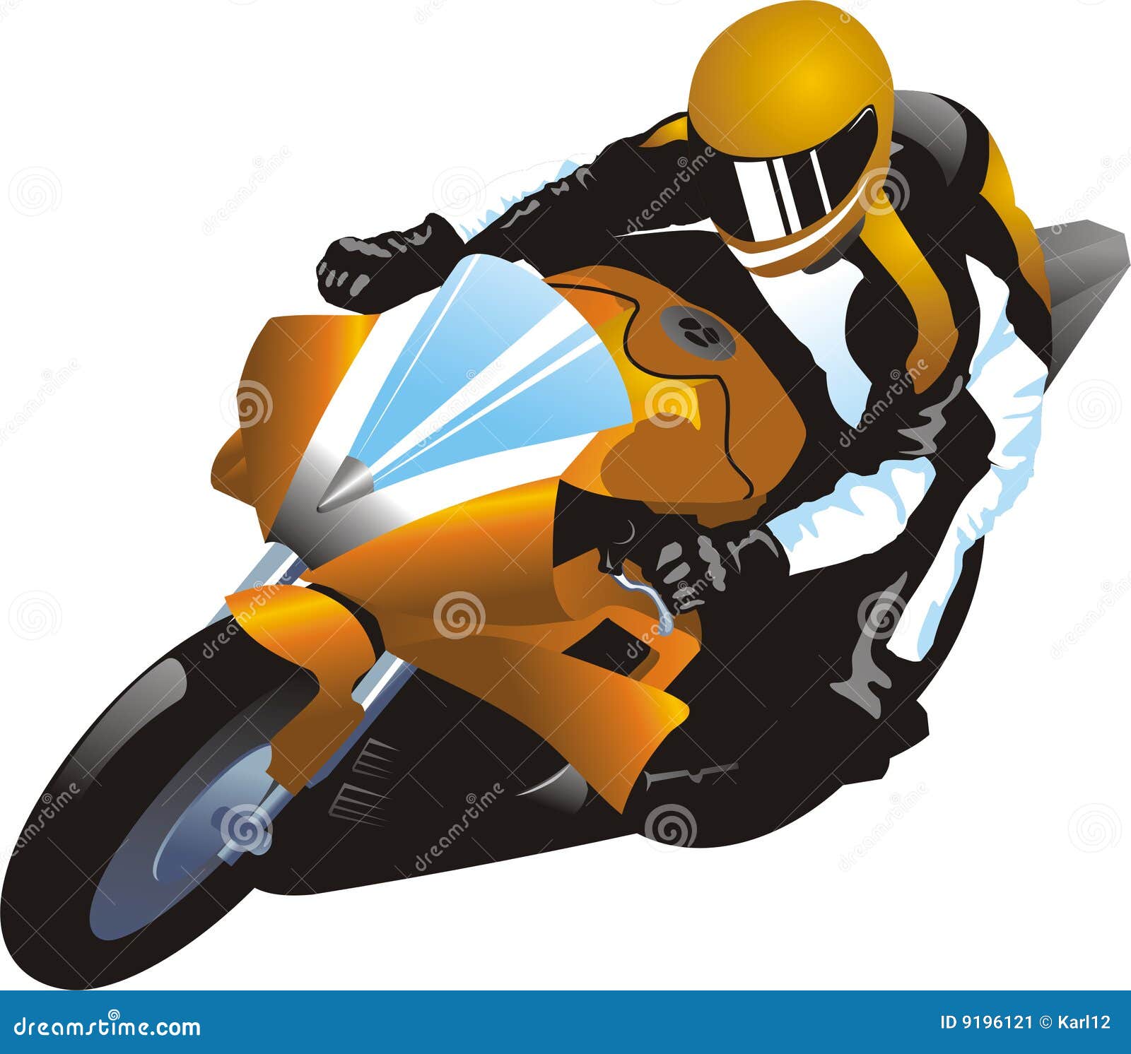 Motorcycle racer stock vector. Illustration of extremesport - 9196121
