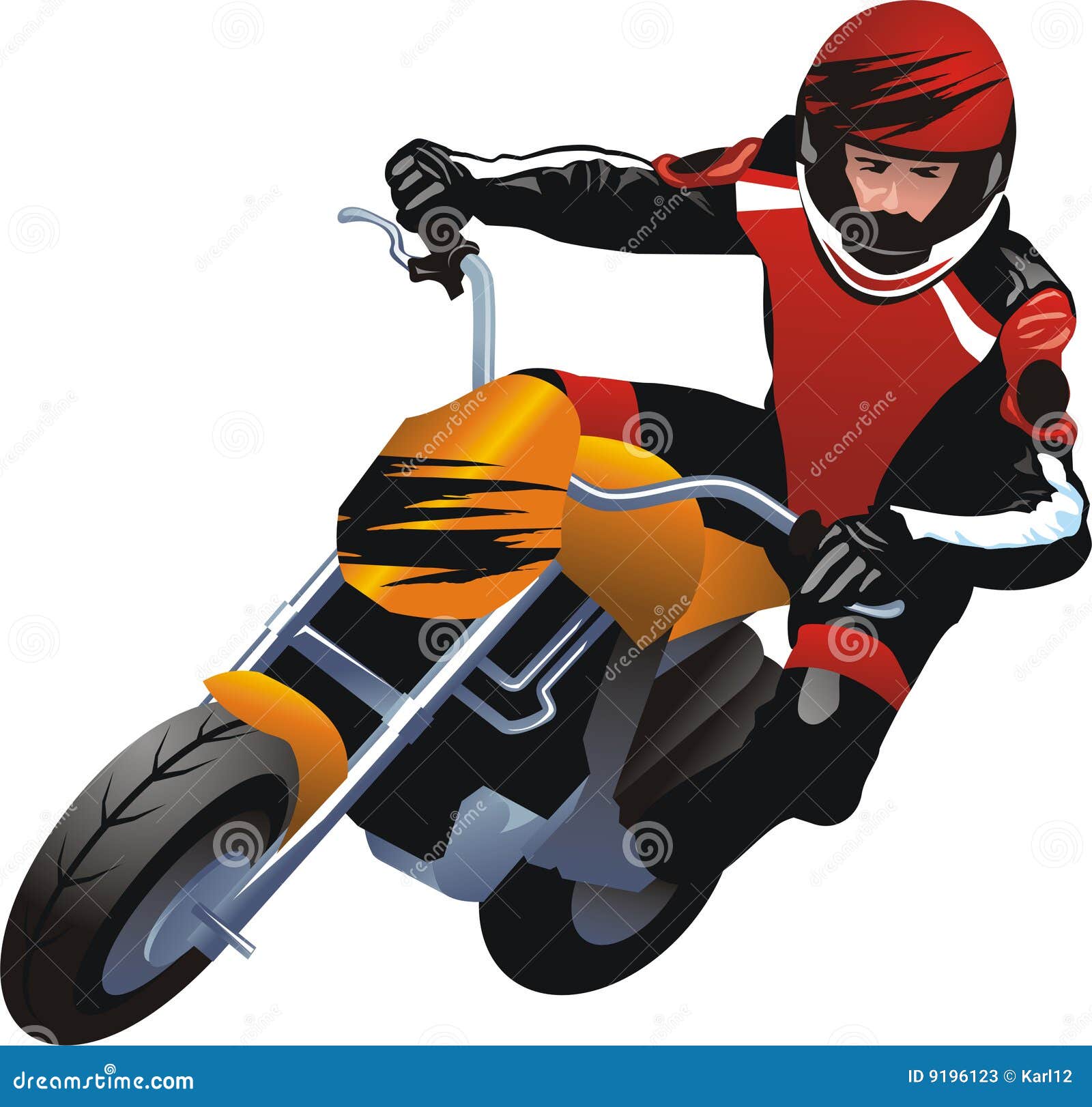 Motorcycle racer stock vector. Illustration of speed, extremesport ...