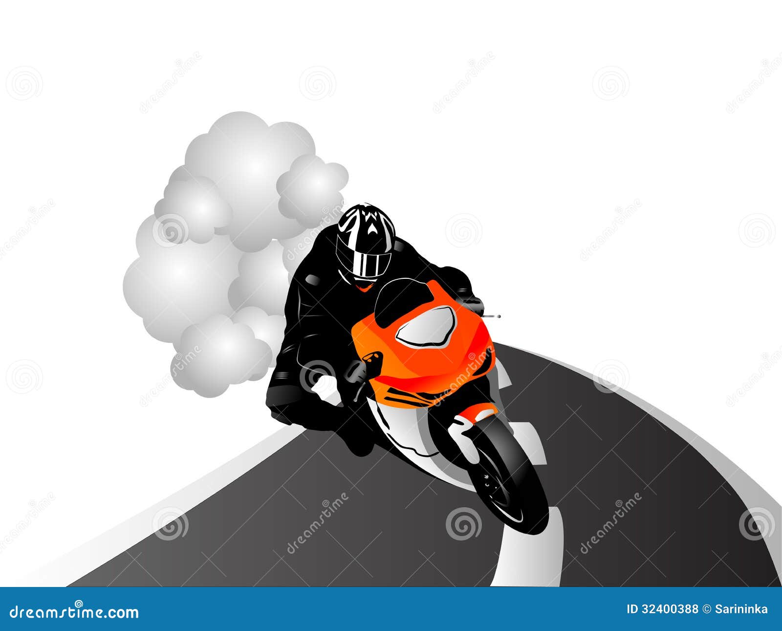 Motorcycle racer stock vector. Illustration of bike, motorcyclist ...