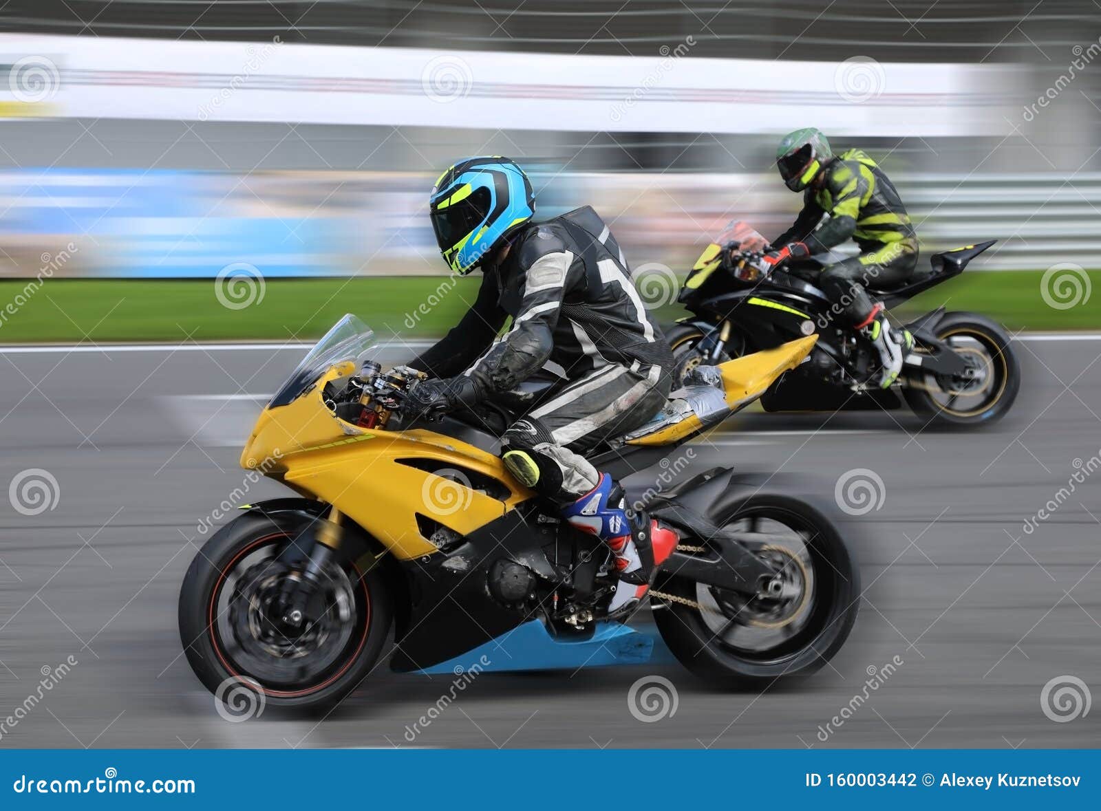 Motorcycle Racers Compete on the Race Track Stock Photo - Image of ...