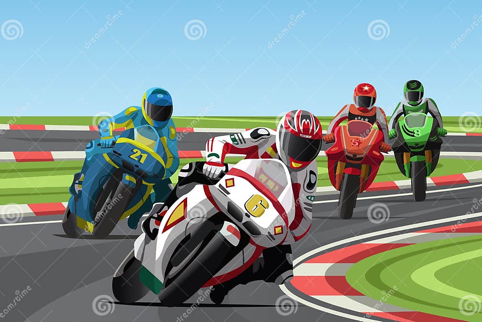 Motorcycle racing stock vector. Illustration of cartoon - 28738213
