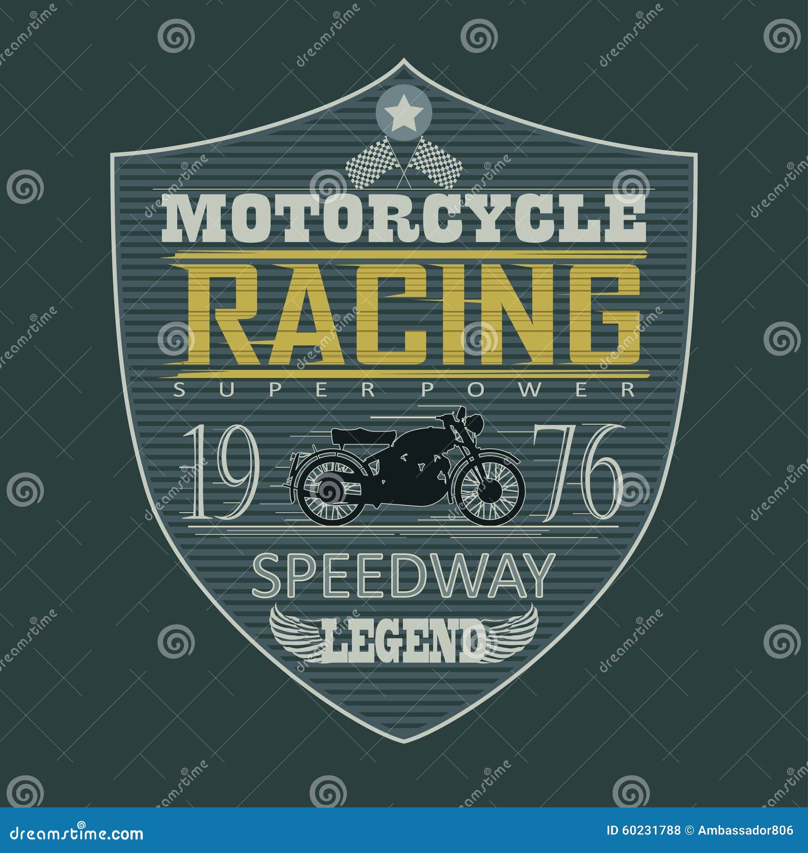 Motorcycle Racing Logo Vector,Racing Motorcycle Logo On Black ...