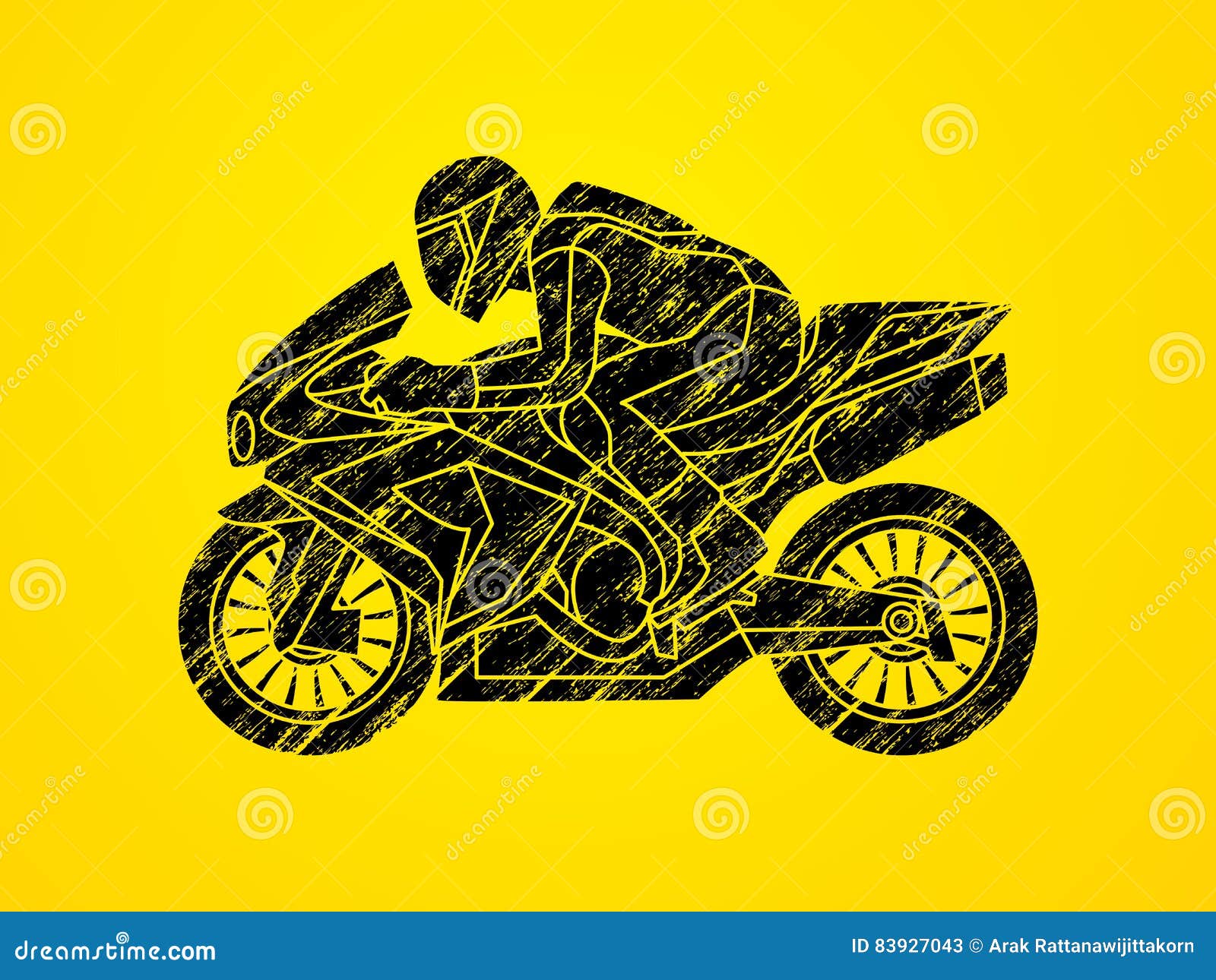 Motorcycle Racing graphic stock vector. Illustration of extreme - 83927043