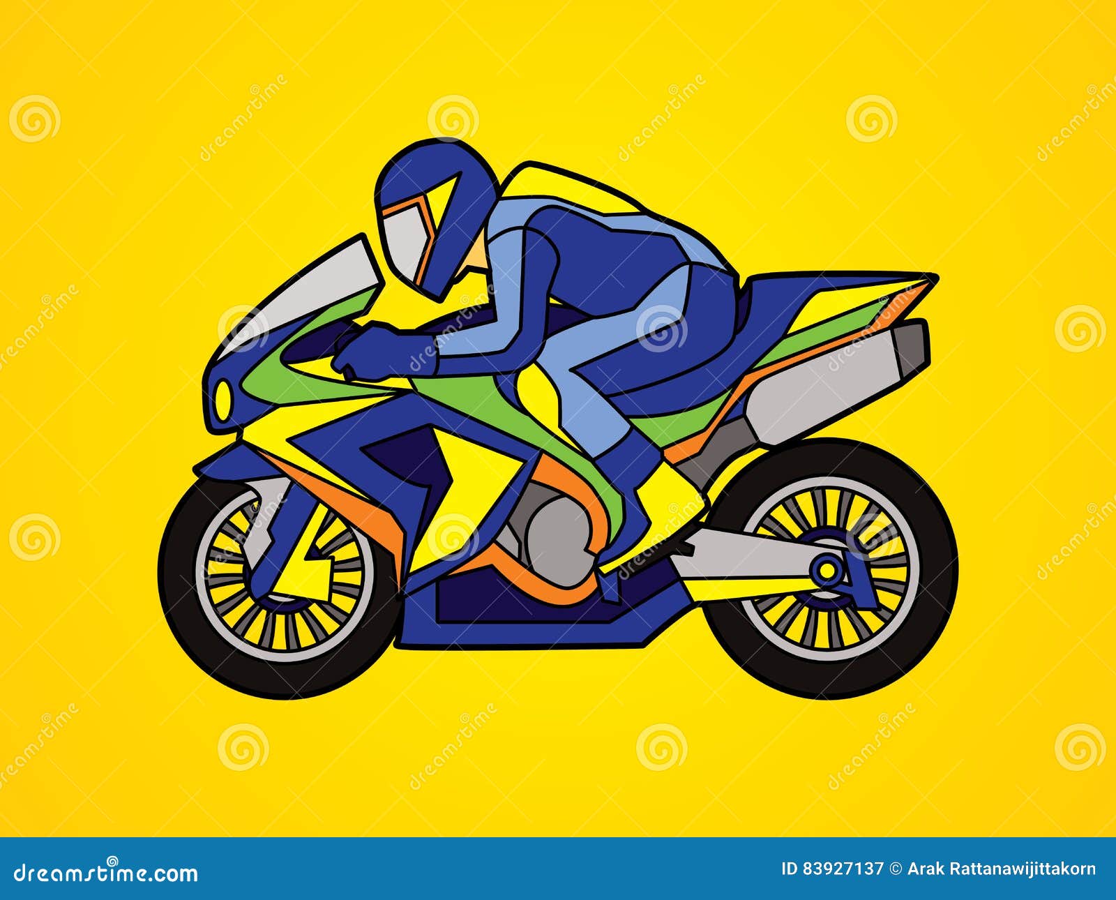 Motorcycle Racing graphic stock vector. Illustration of freedom - 83927137