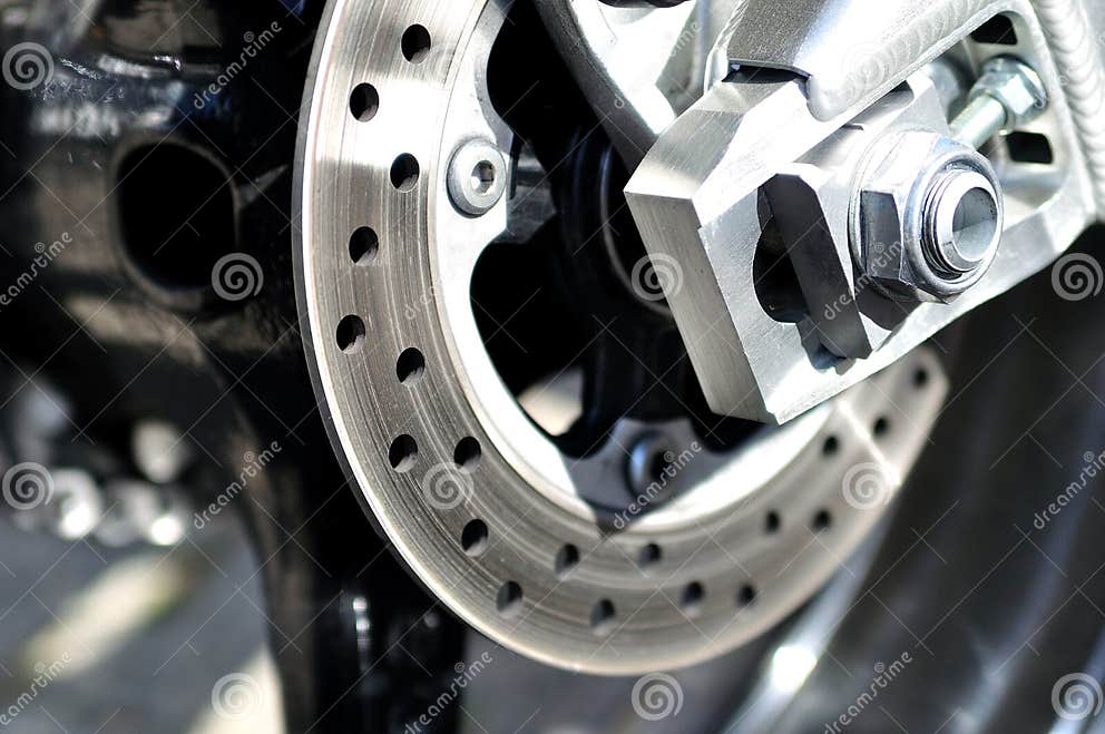 Motorcycle rear brake. stock image. Image of sport, metal - 27696953