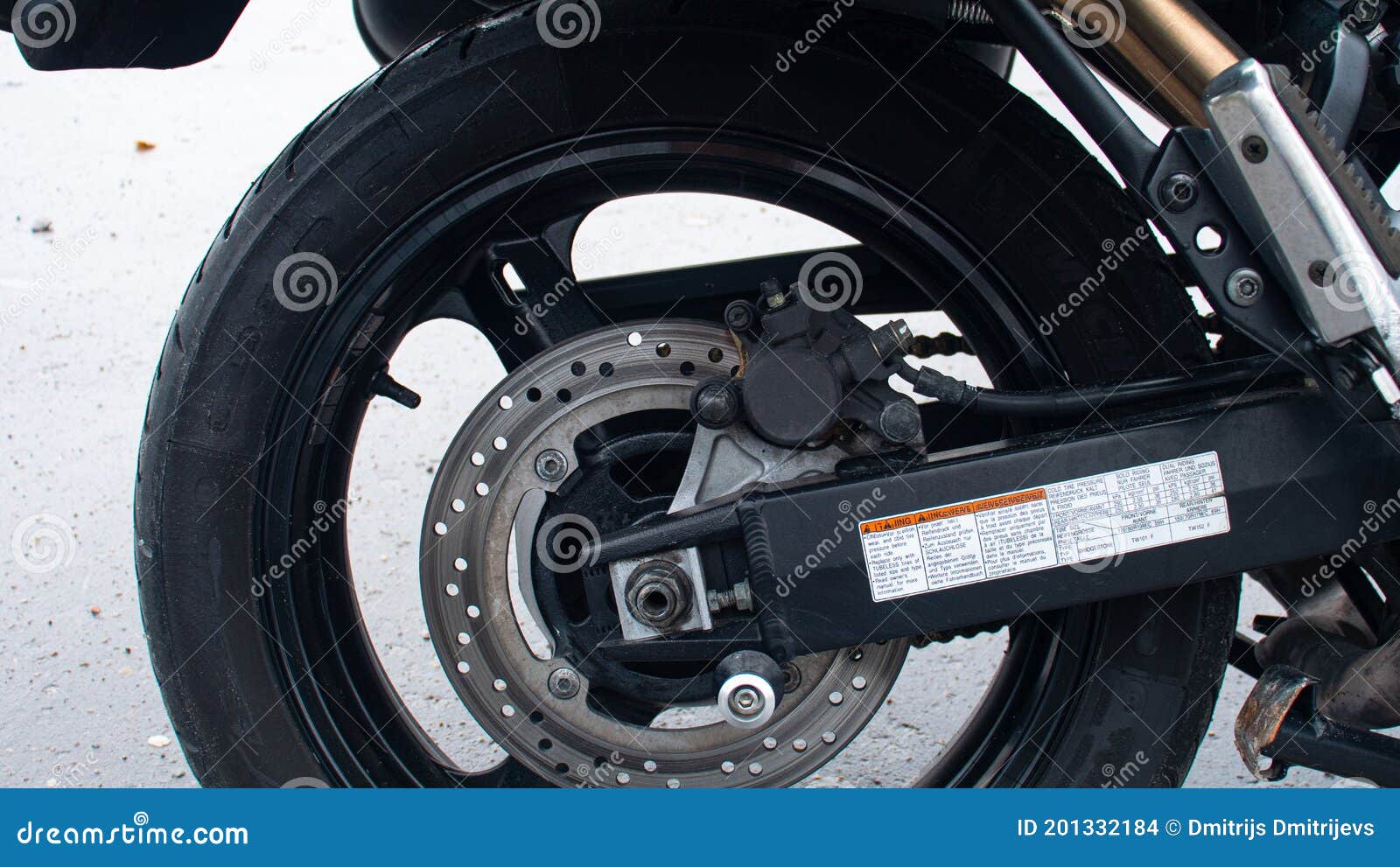 Motorcycle Rear End and Wheel Stock Photo - Image of engine, motor ...