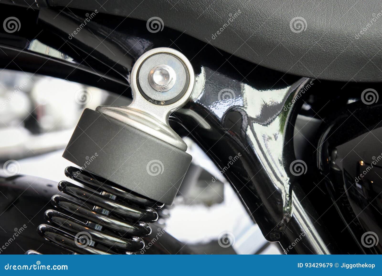 Motorcycle Rear Shock Absorber Stock Image - Image of motorcycle ...