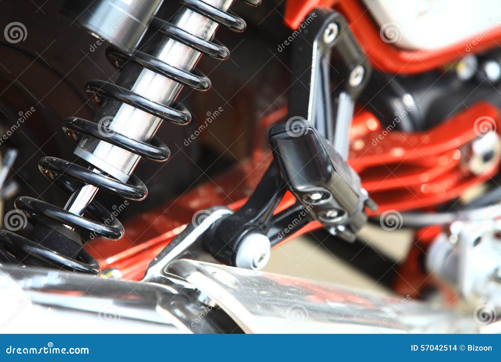Motorcycle Rear Shock Absorber Stock Photo - Image of damper ...